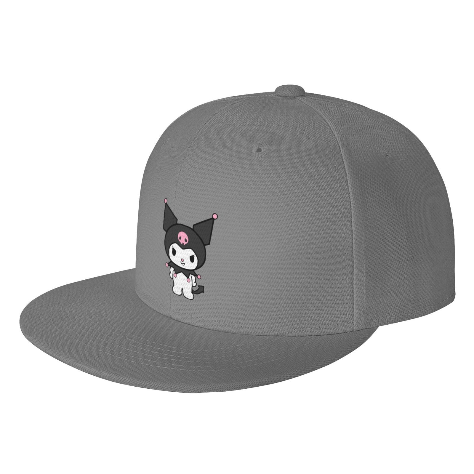 Kuromi Flat Brim Hat Baseball Dad Hat Women Men Adjustable Classic Hat ...