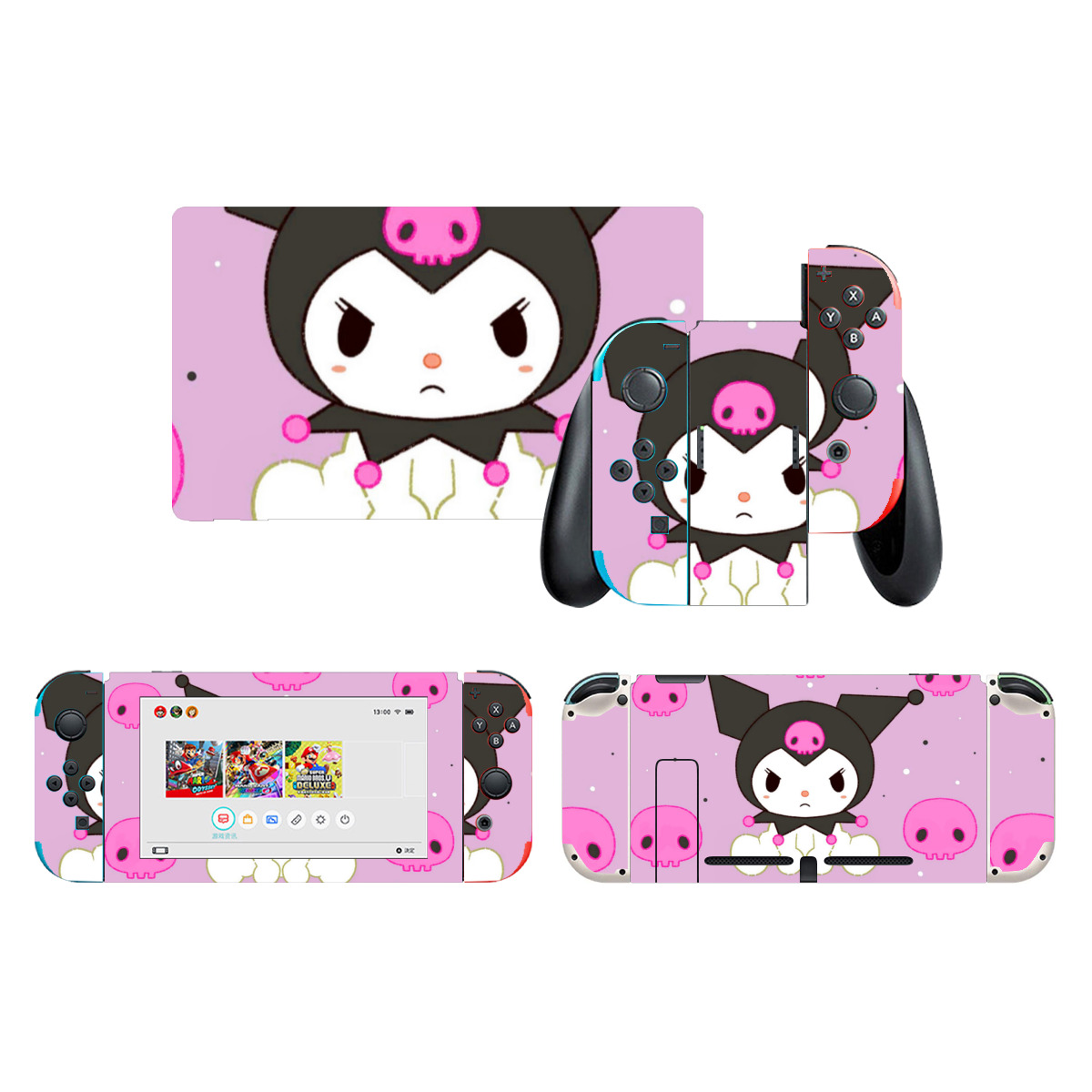 Kuromi Game Switch Skin - Anime Cartoon Game Sticker, No Bubble ...