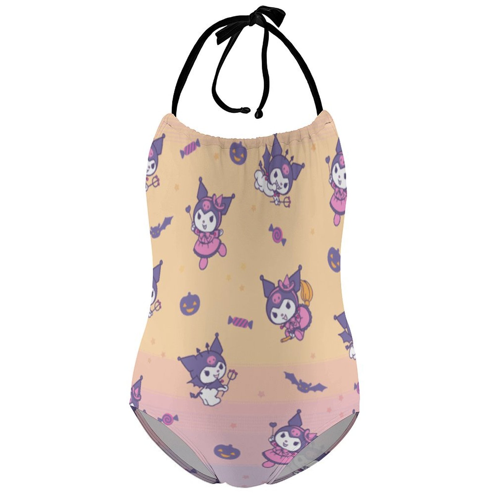 Kuromi Girls One Piece Swimsuit Quick Dry Swimwear Print Bathing Suit ...