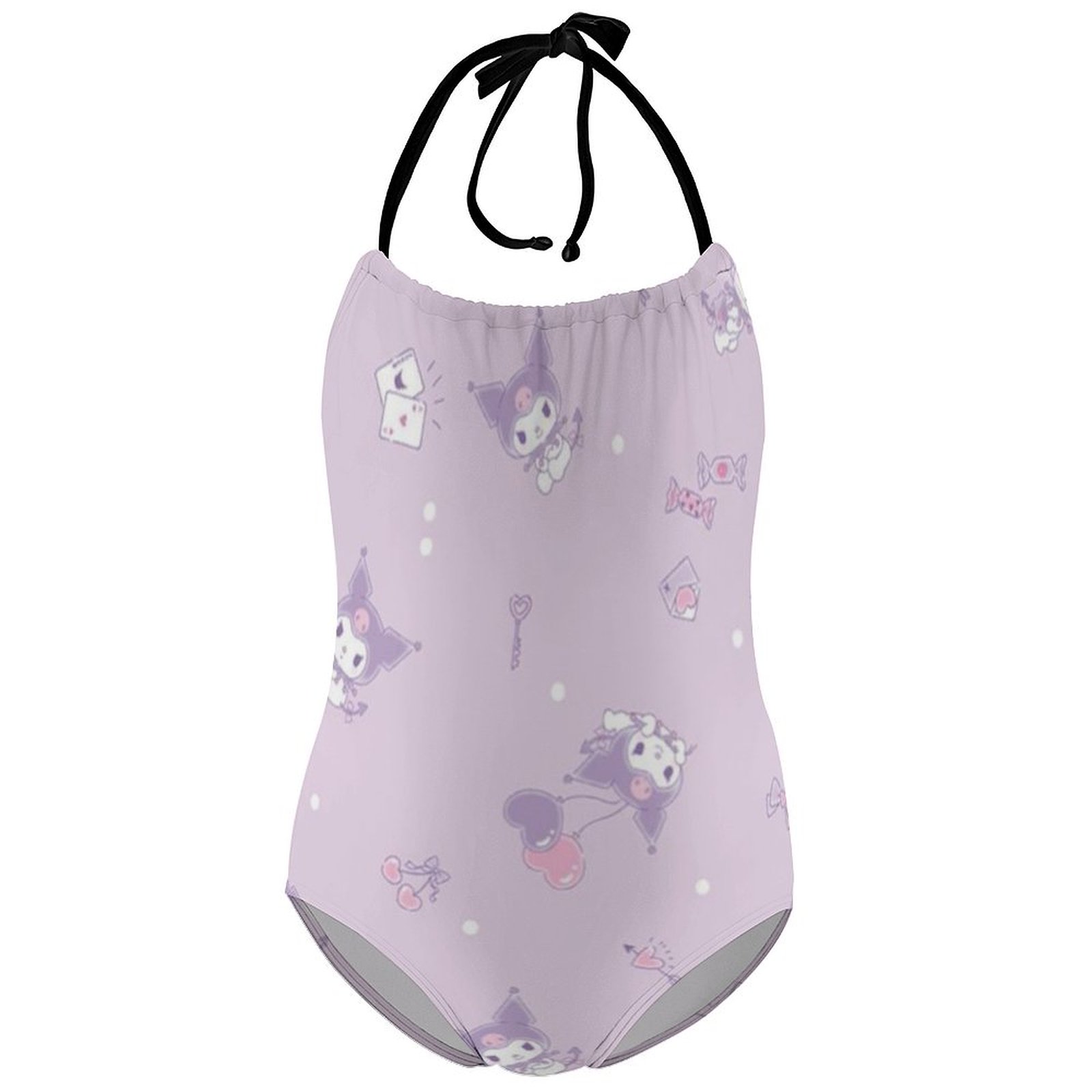 Kuromi Girls One Piece Swimsuit Quick Dry Swimwear Print Bathing Suit 7657