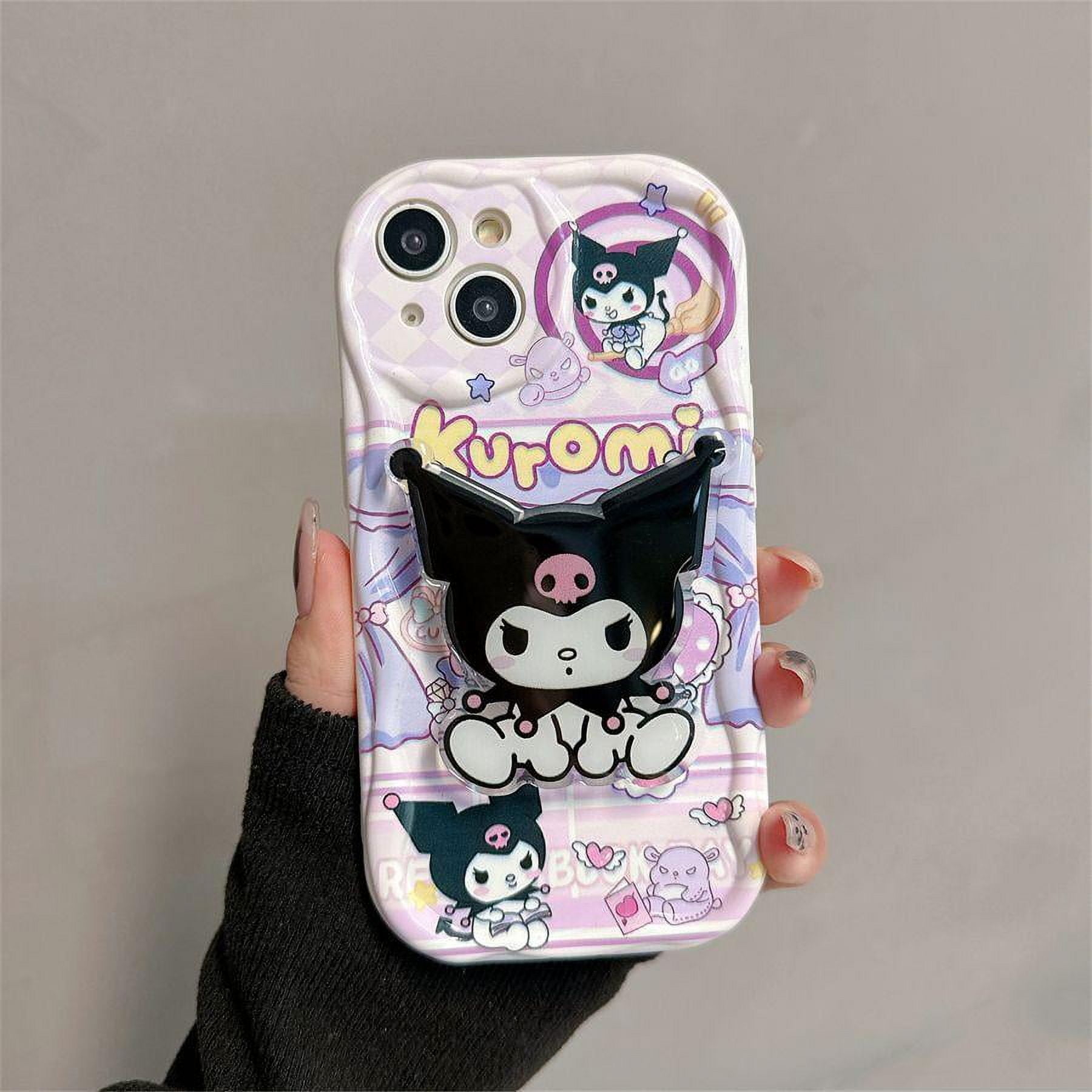 Kuromi Hello Kitty Bracket Bracelet Phone Case For IPhone 16 15 Pro Max 14 11 12 13 Mini XR 8 7 ...