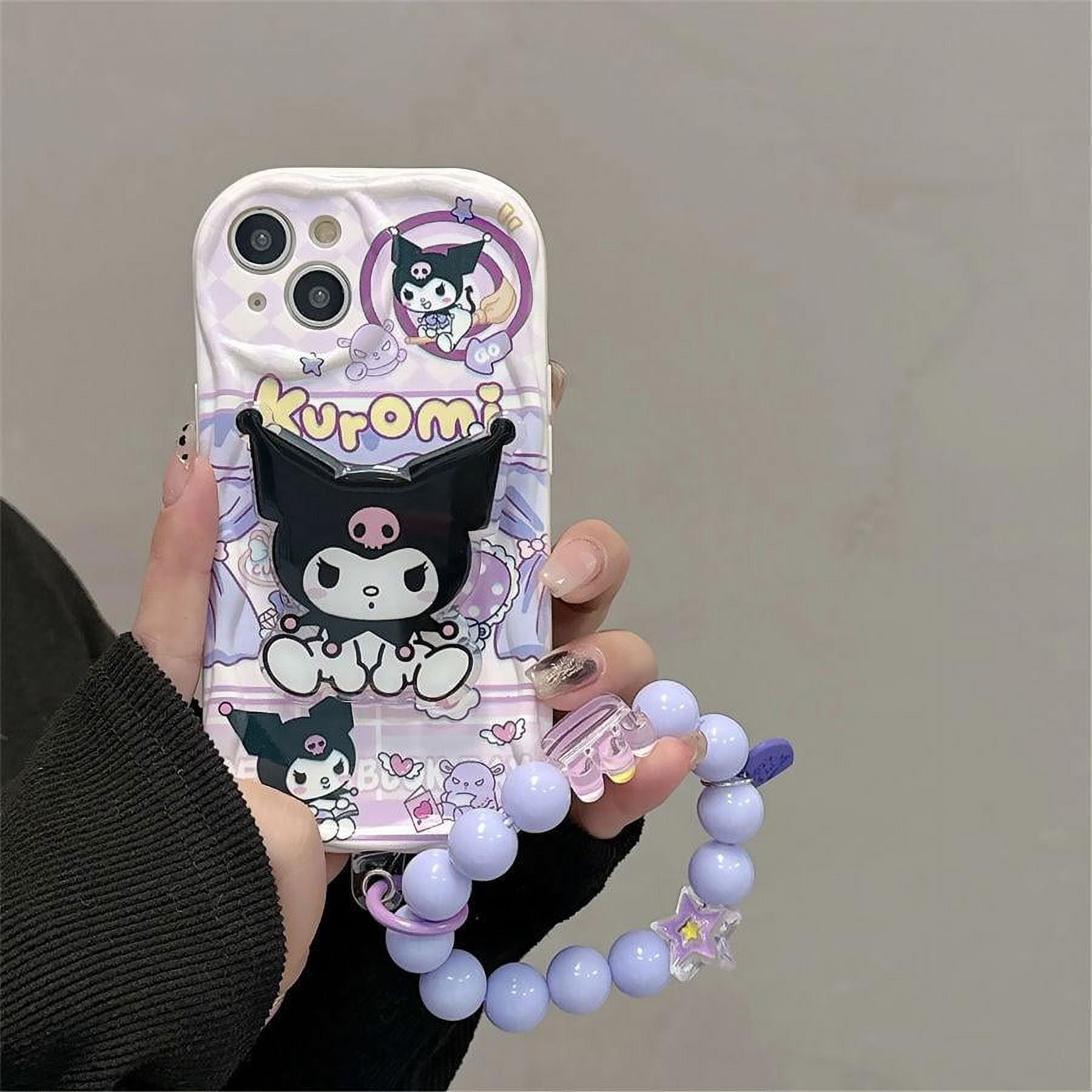 Kuromi Hello Kitty Bracket Bracelet Phone Case For IPhone 16 15 Pro Max ...