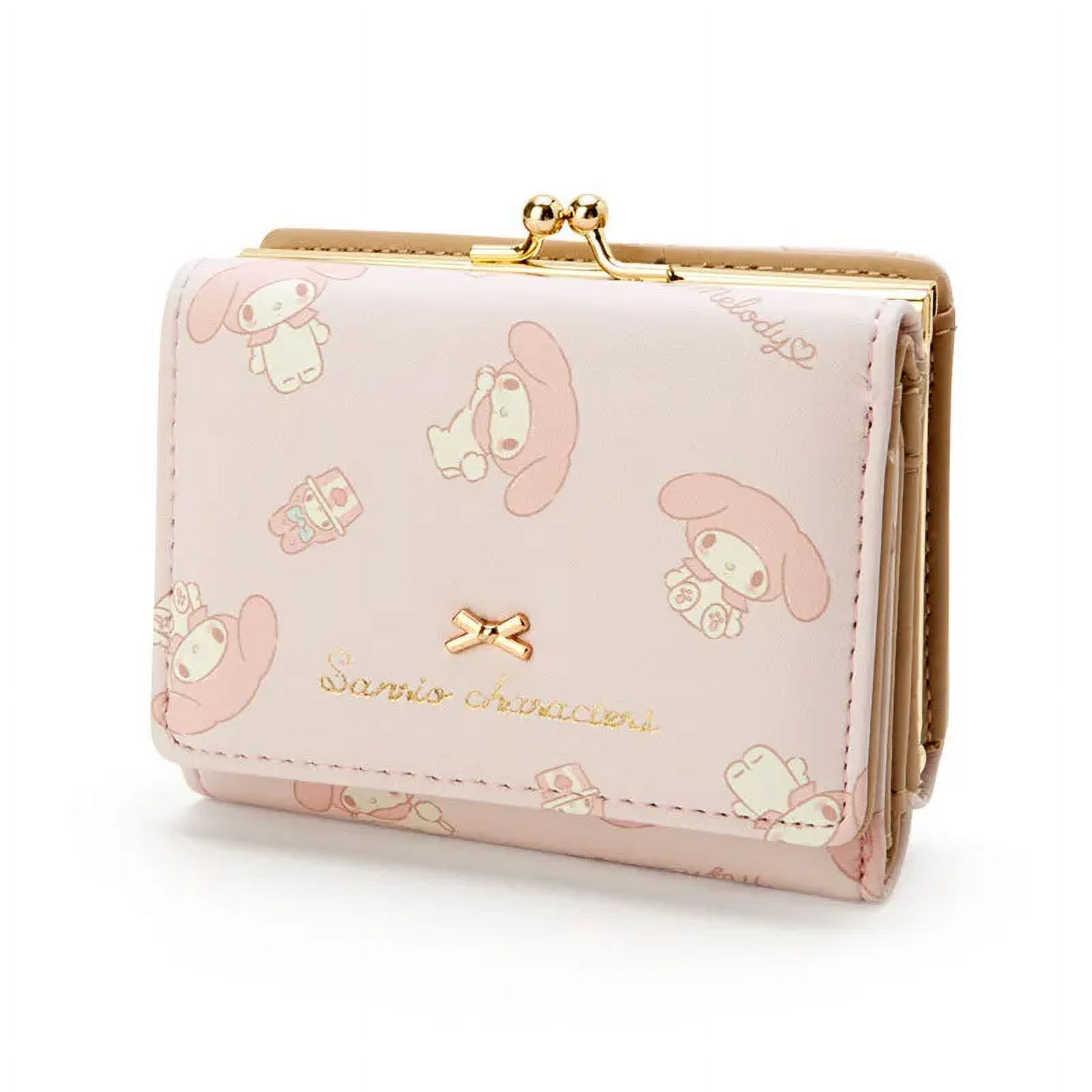 Kuromi Hello Kitty Coin Purse Female Toy Sanrio Pompom Purin Wallet Bag ...