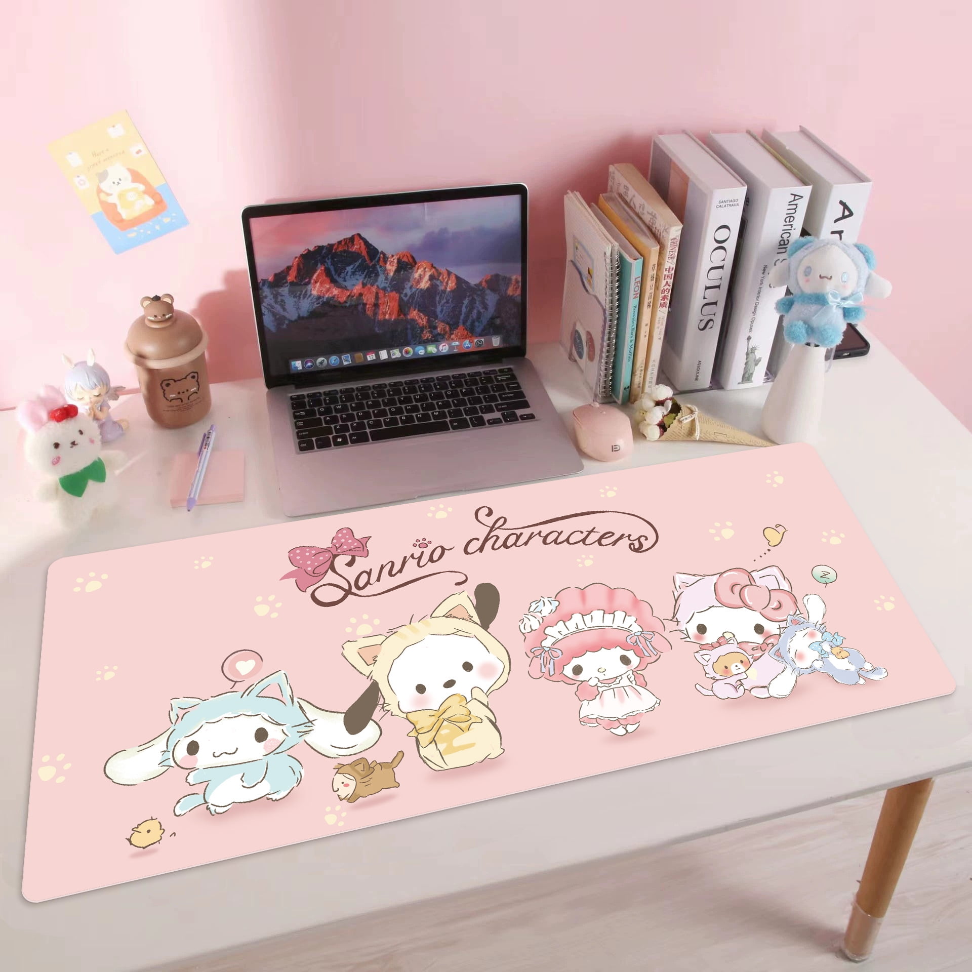 Kuromi Hello Kitty Mouse Pad Cute My Melody Cinnamoroll Gaming Desk Mat ...