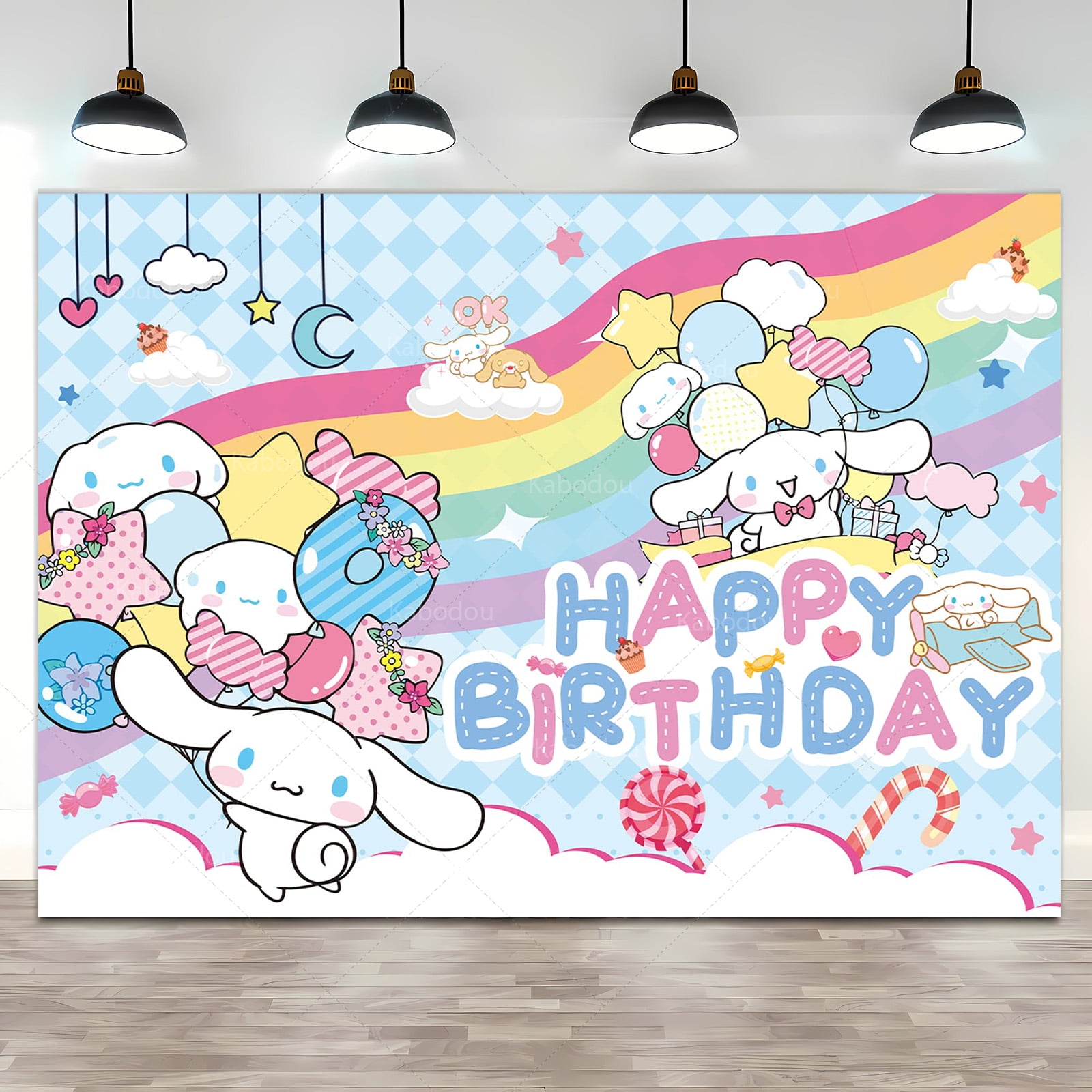 Kuromi Hello Kitty Party Backdrop Decor Baby Girl Kids Birthday ...