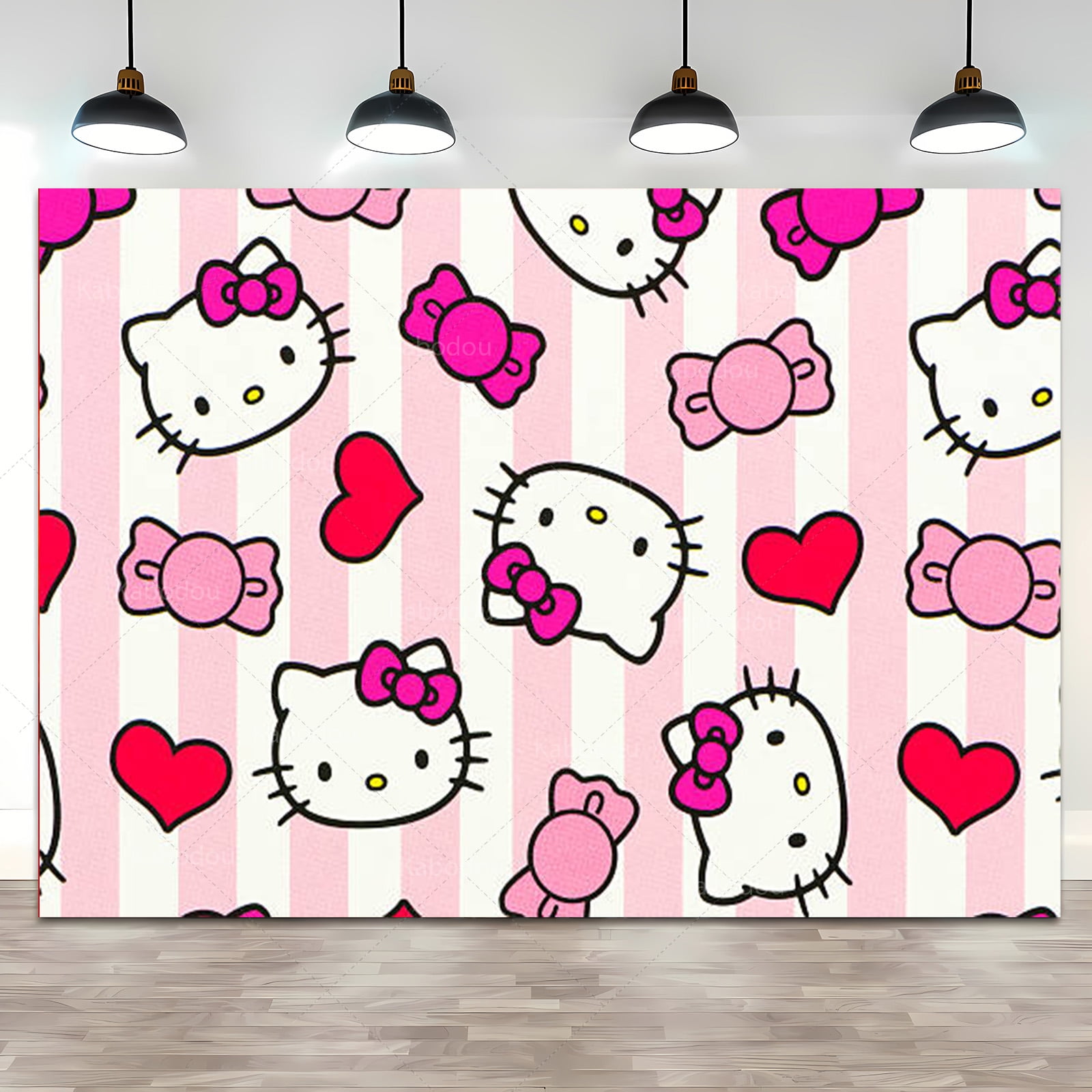 Kuromi Hello Kitty Party Backdrop Decor Baby Girl Kids Birthday ...