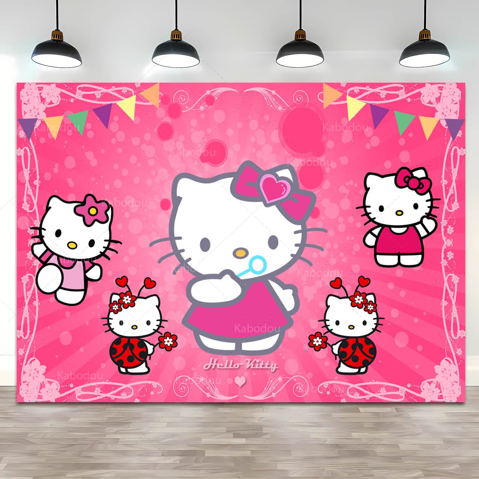 Kuromi Hello Kitty Party Backdrop Decor Baby Girl Kids Birthday ...
