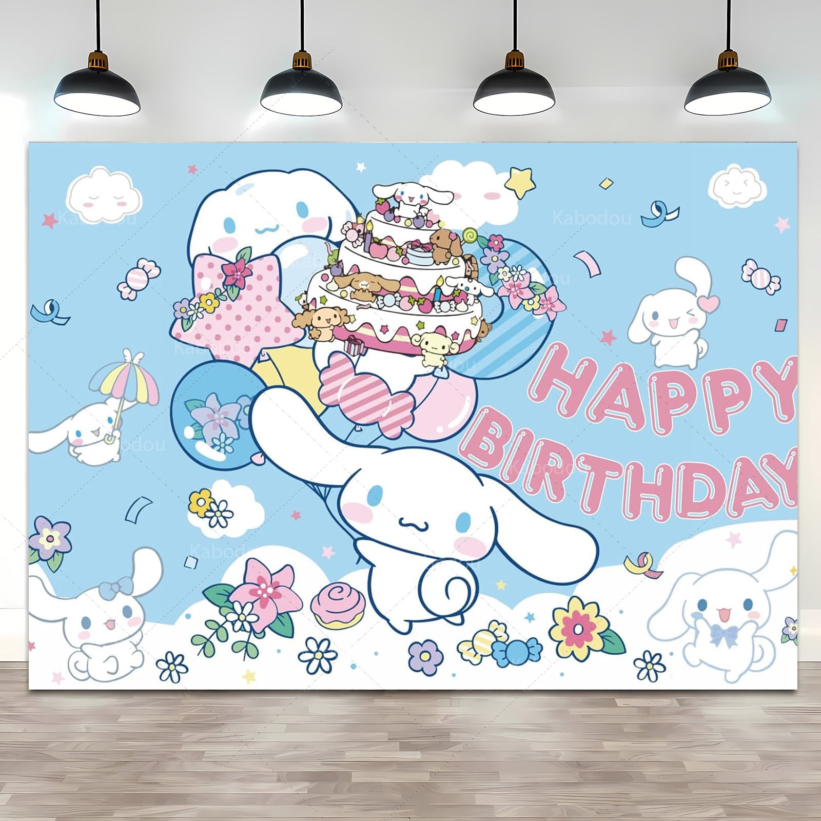Kuromi Hello Kitty Party Backdrop Decor Baby Girl Kids Birthday ...