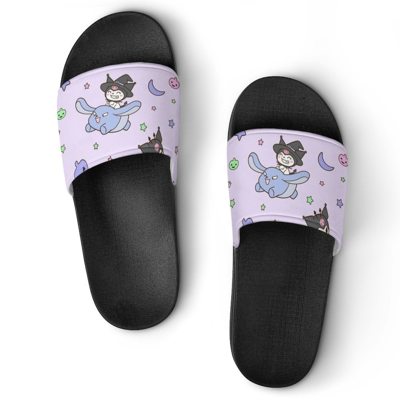Kuromi Home Slippers Non Slip Bathroom Open Toe Shoes Lightweight Slide ...