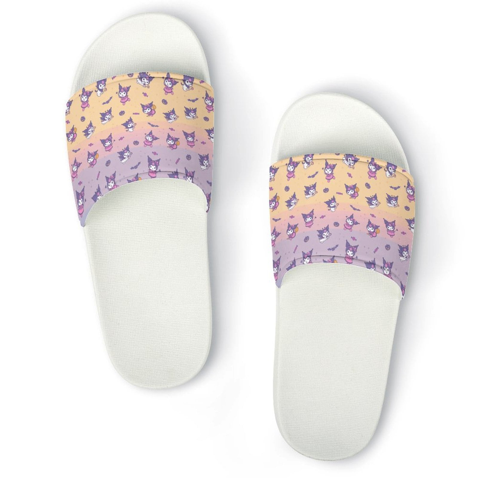 Kuromi Home Slippers Non Slip Bathroom Open Toe Shoes Lightweight Slide ...