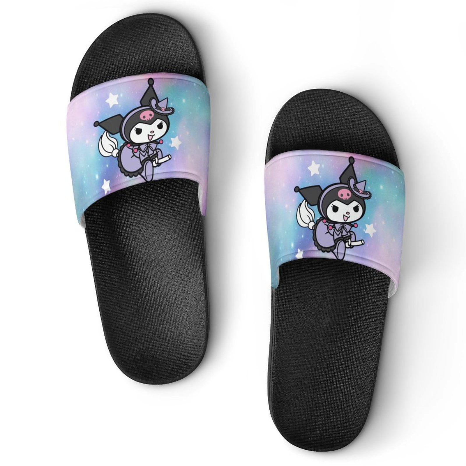 Kuromi Home Slippers Non Slip Bathroom Open Toe Shoes Lightweight Slide ...