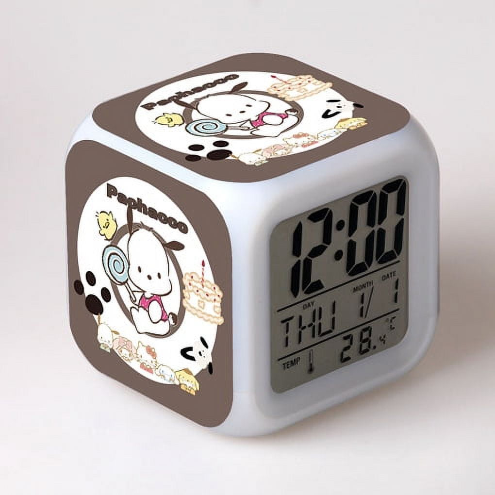 Kuromi KT Melody Cinnamoroll Cartoon Seven-color Alarm Clock with Seven ...