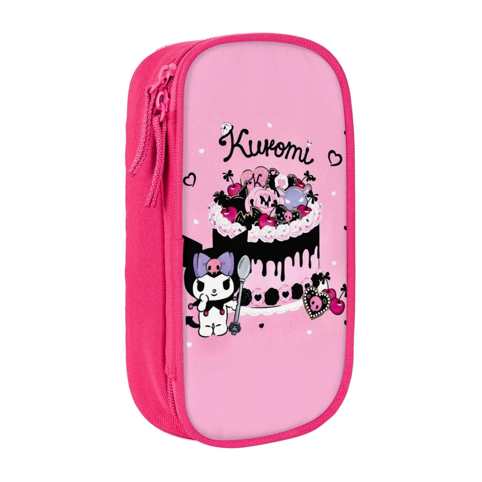 Kuromi Kawaii Cake Pencil Case,Big Capacity Pencil Pouch Stationery Pen ...