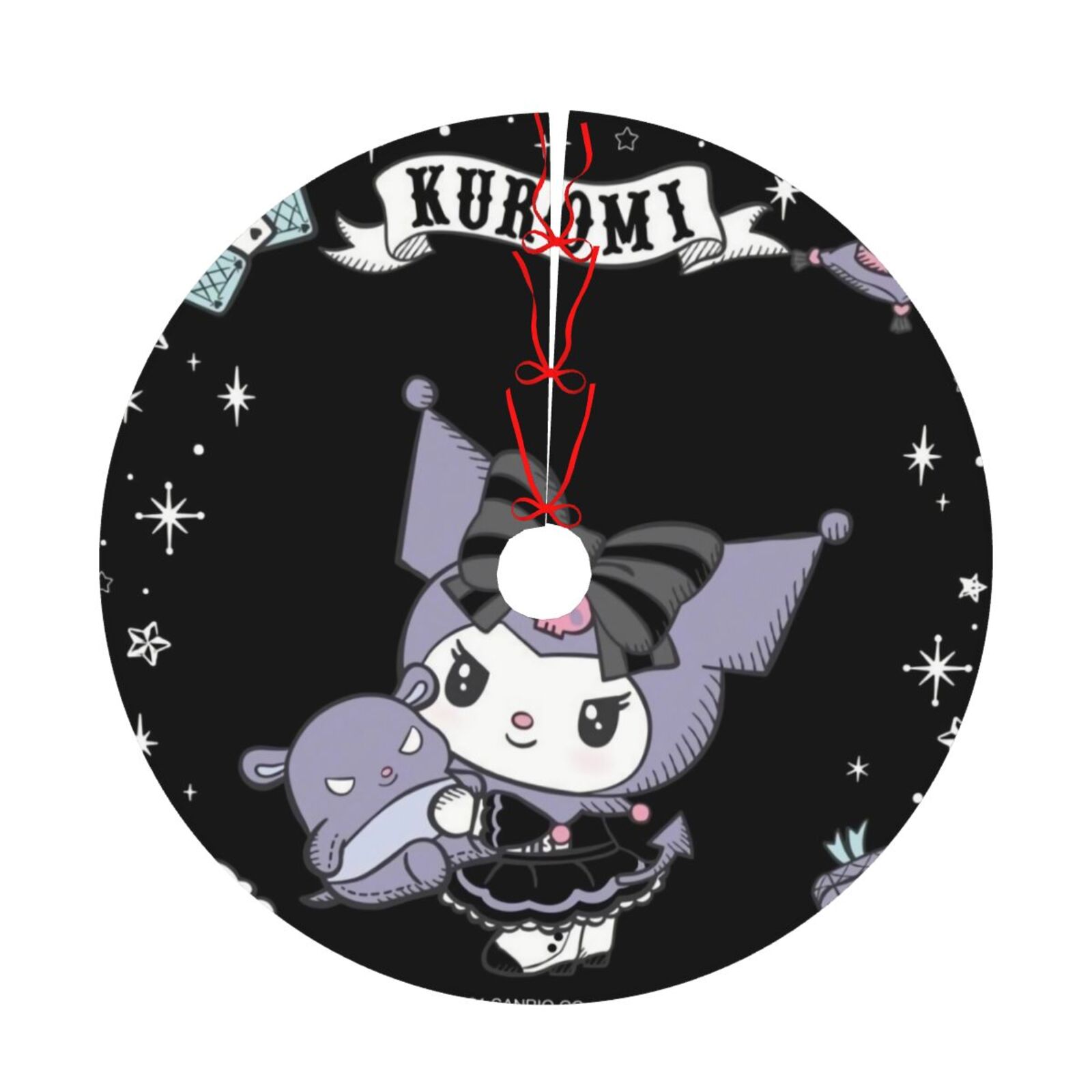 Kuromi Kawaii Christmas Tree Skirt 48 Inch,Soft and Funny Merry ...