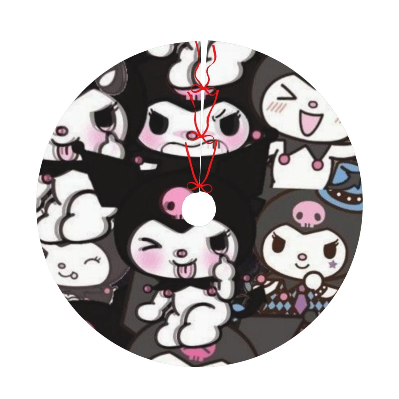 Kuromi Kawaii Face Christmas Tree Skirt 48 Inch,Soft and Funny Merry ...