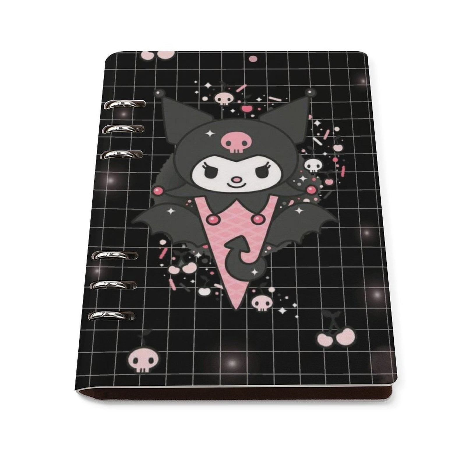 Kuromi Kawaii Ice Cream Refillable Leather A5 Loose Leaf Notebook ...