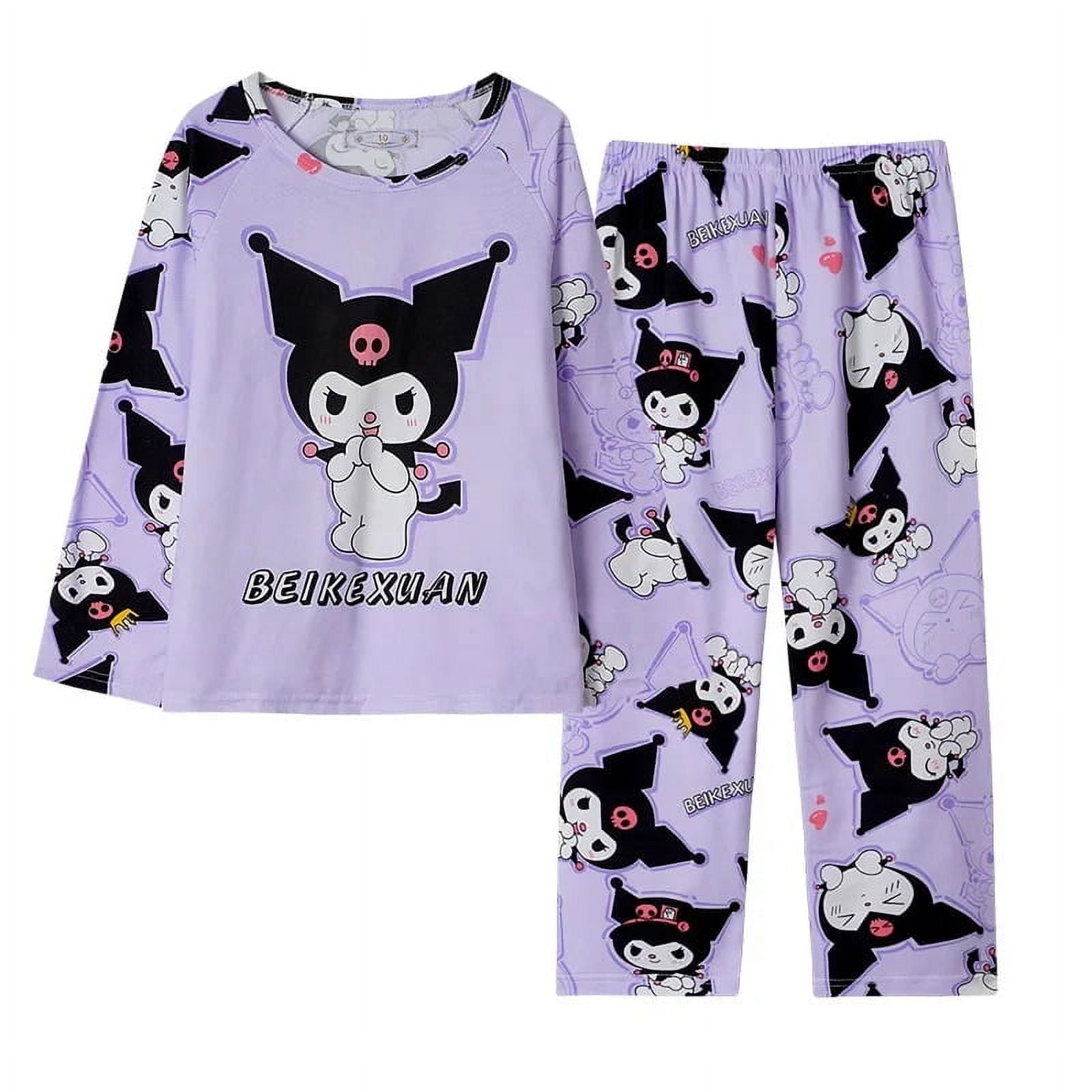 Kuromi Kawaii Sanrio Children Pajamas Set Anime Cute My Melody ...