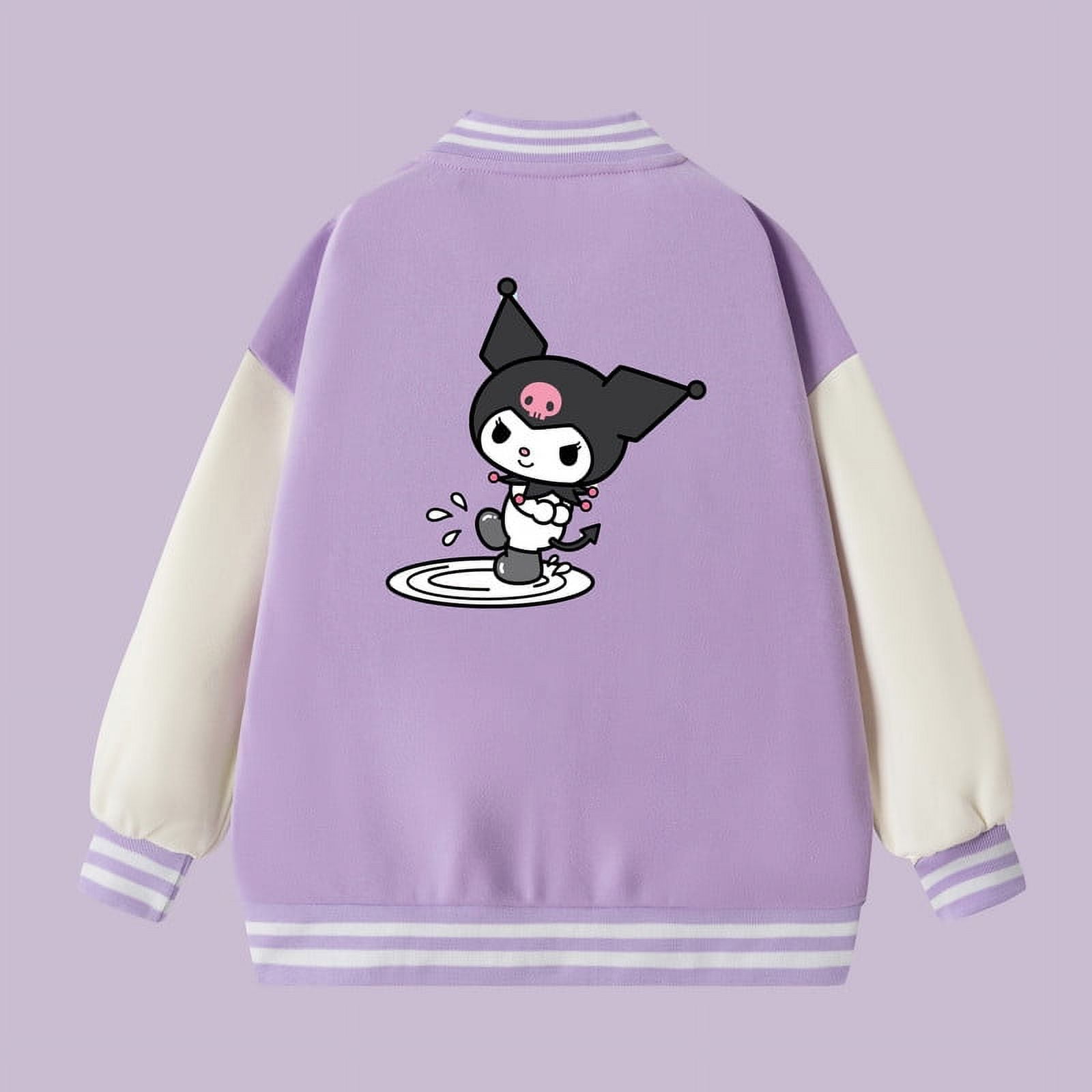 Kuromi Kids Baseball Jackets Boys and Girls Varsity Coat Buttons ...