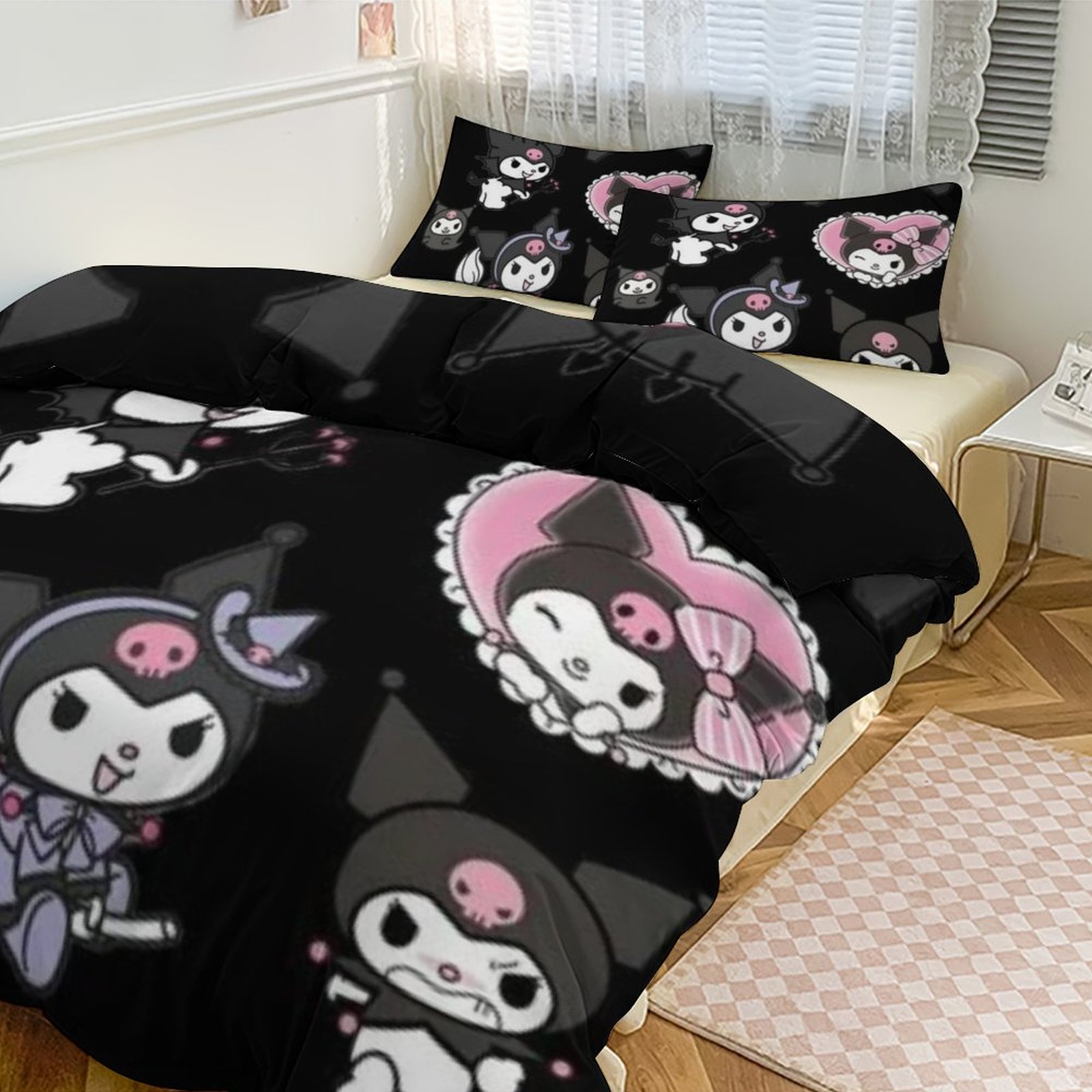 Kuromi Kids Twin Bed in a Bag, Comforter and Sheets,Cartoon DreamWorks ...