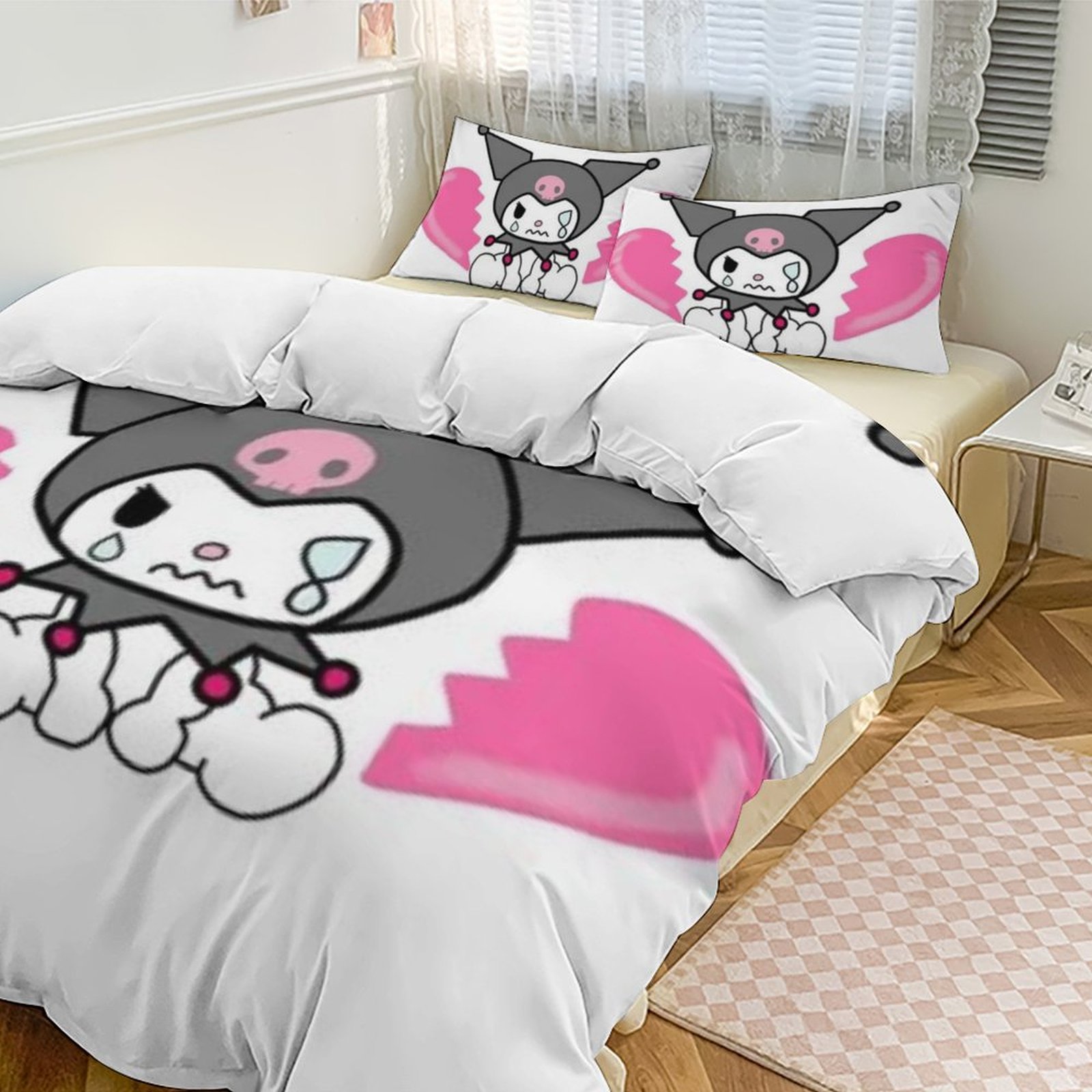 Kuromi Kids Twin Bed in a Bag, Comforter and Sheets,Cartoon DreamWorks ...