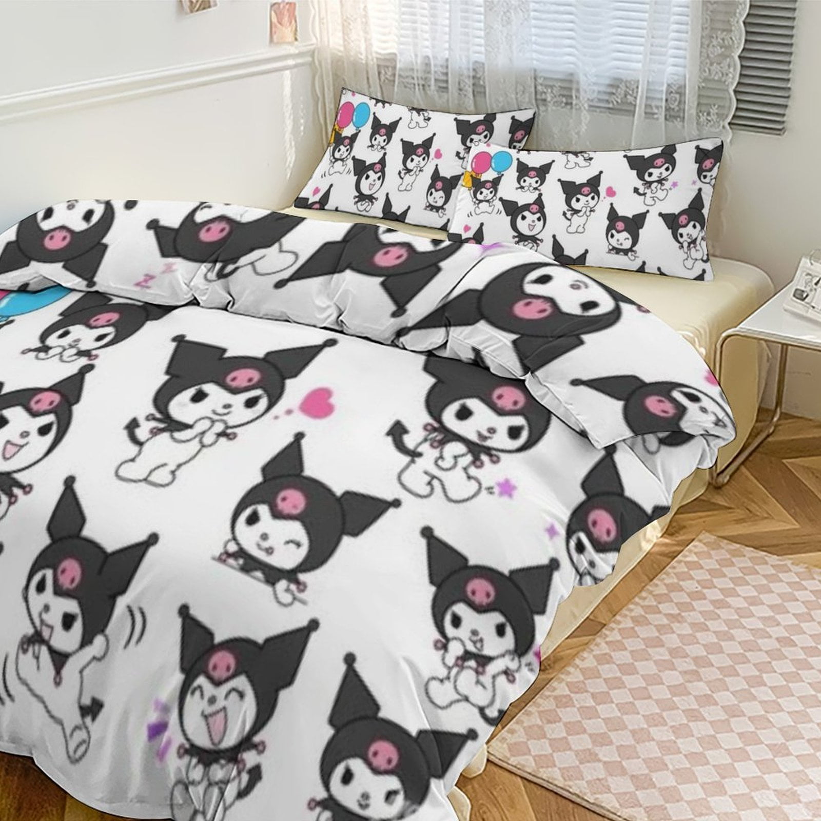 Kuromi Kids Twin Bed in a Bag, Comforter and Sheets,Cartoon DreamWorks ...