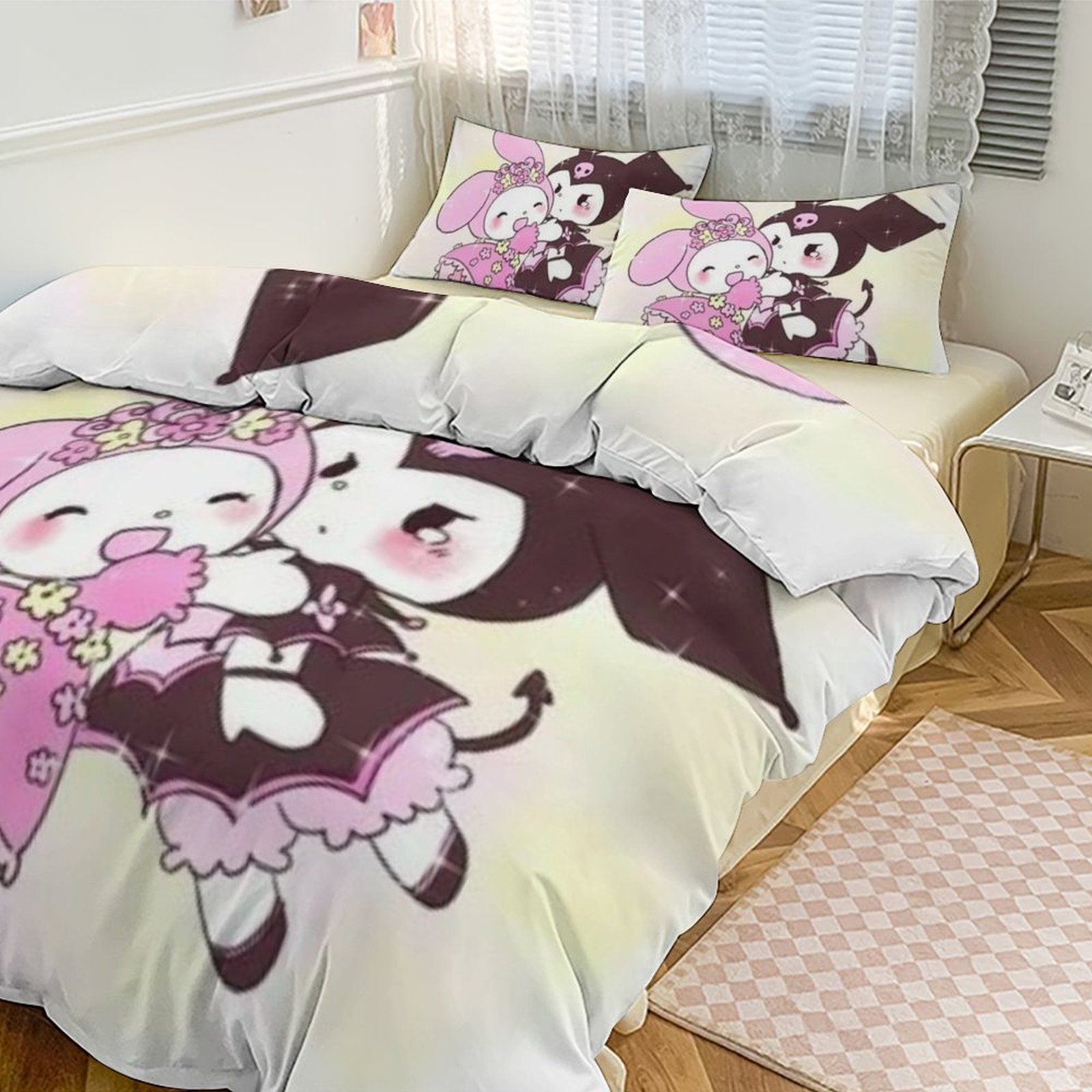 Kuromi Kids Twin Bed in a Bag, Comforter and Sheets,Cartoon DreamWorks ...