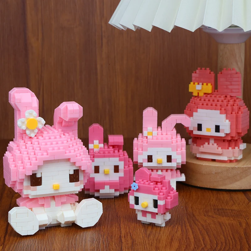 Kuromi LinaBell Hello Kitty Building Blocks Princess Cartoon Bricks for ...