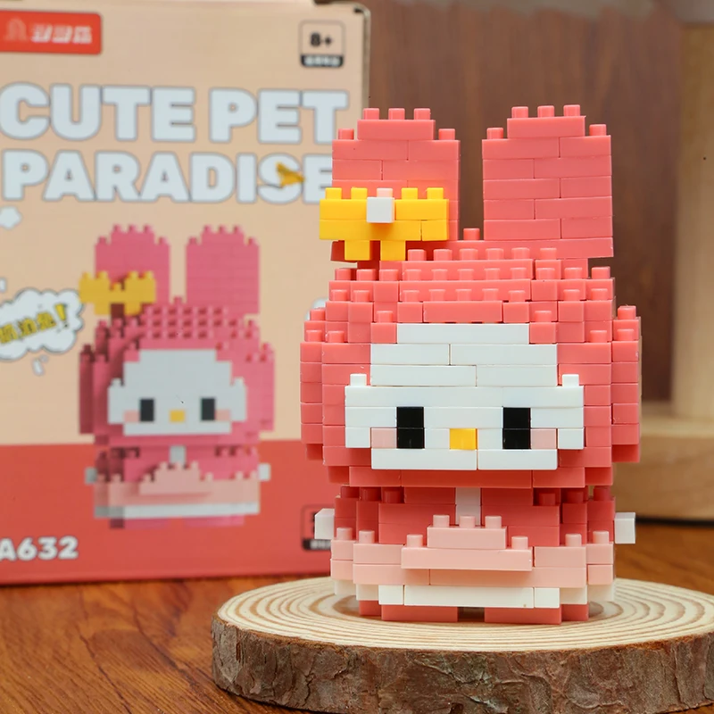 Kuromi LinaBell Hello Kitty Building Blocks Princess Cartoon Bricks for ...