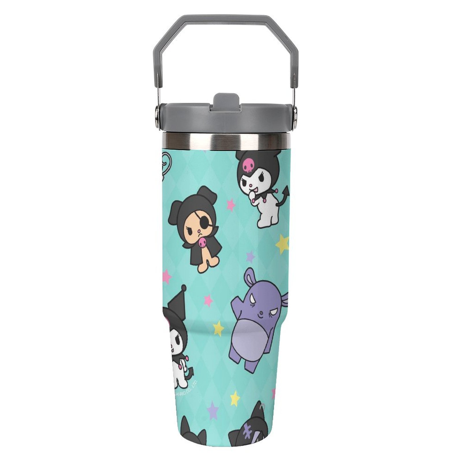 Kuromi And My Melody 30 Oz Tumbler With Handle And Straw, Stainless ...