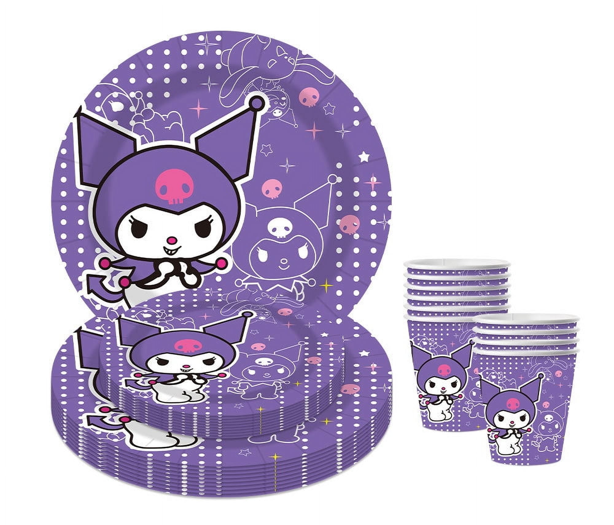 Kuromi-Melody 50 PCS Party Supplies, Party Tableware, Disposable Paper ...