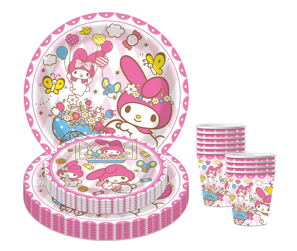 Kuromi-Melody 50 PCS Party Supplies, Party Tableware, Disposable Paper ...