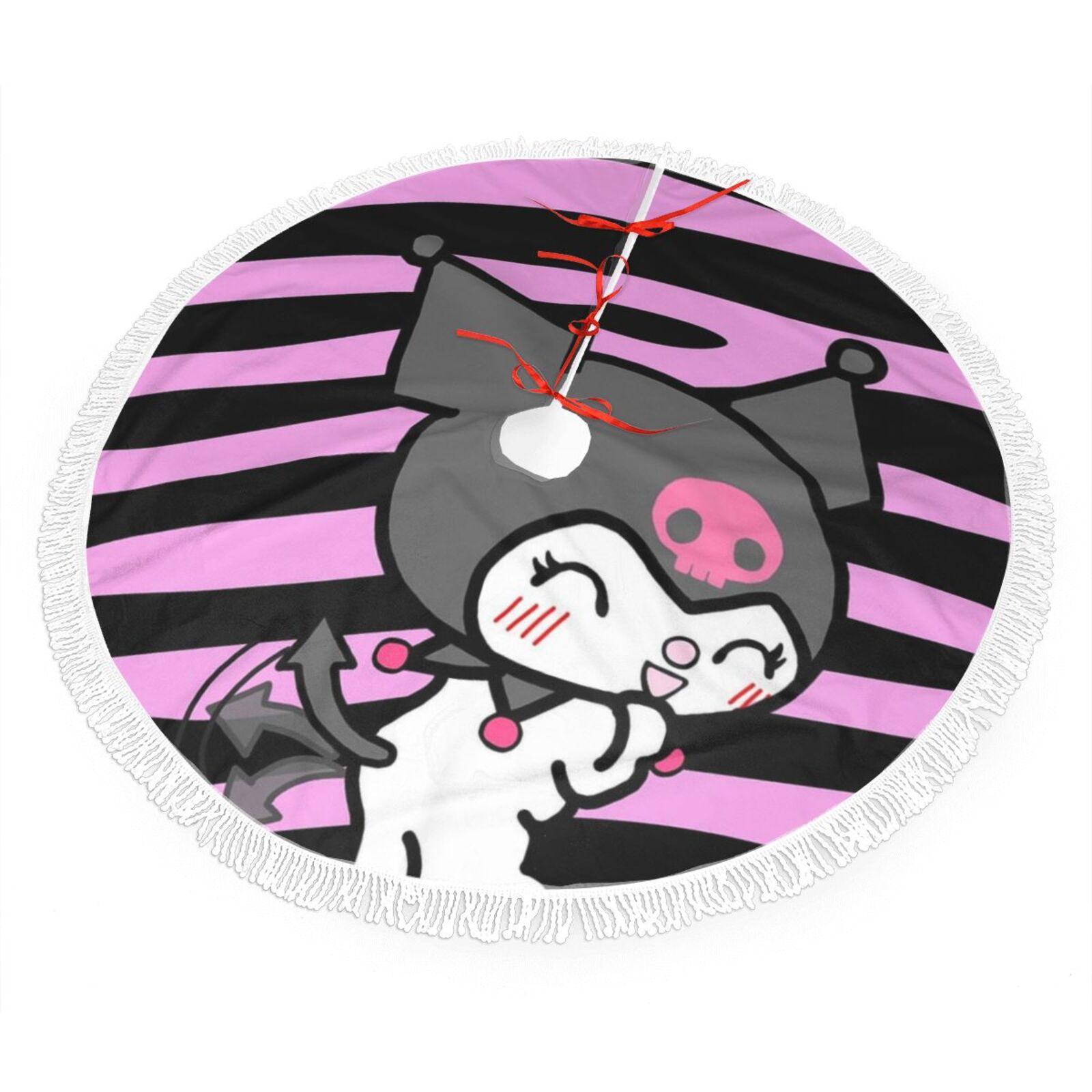 Kuromi and My Melody Christmas Tree Skirt, 48" Xmas Tree Skirts Mat ...