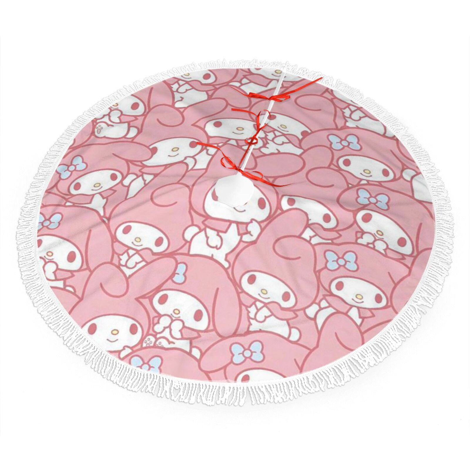 Kuromi and My Melody Christmas Tree Skirt, 48" Xmas Tree Skirts Mat ...
