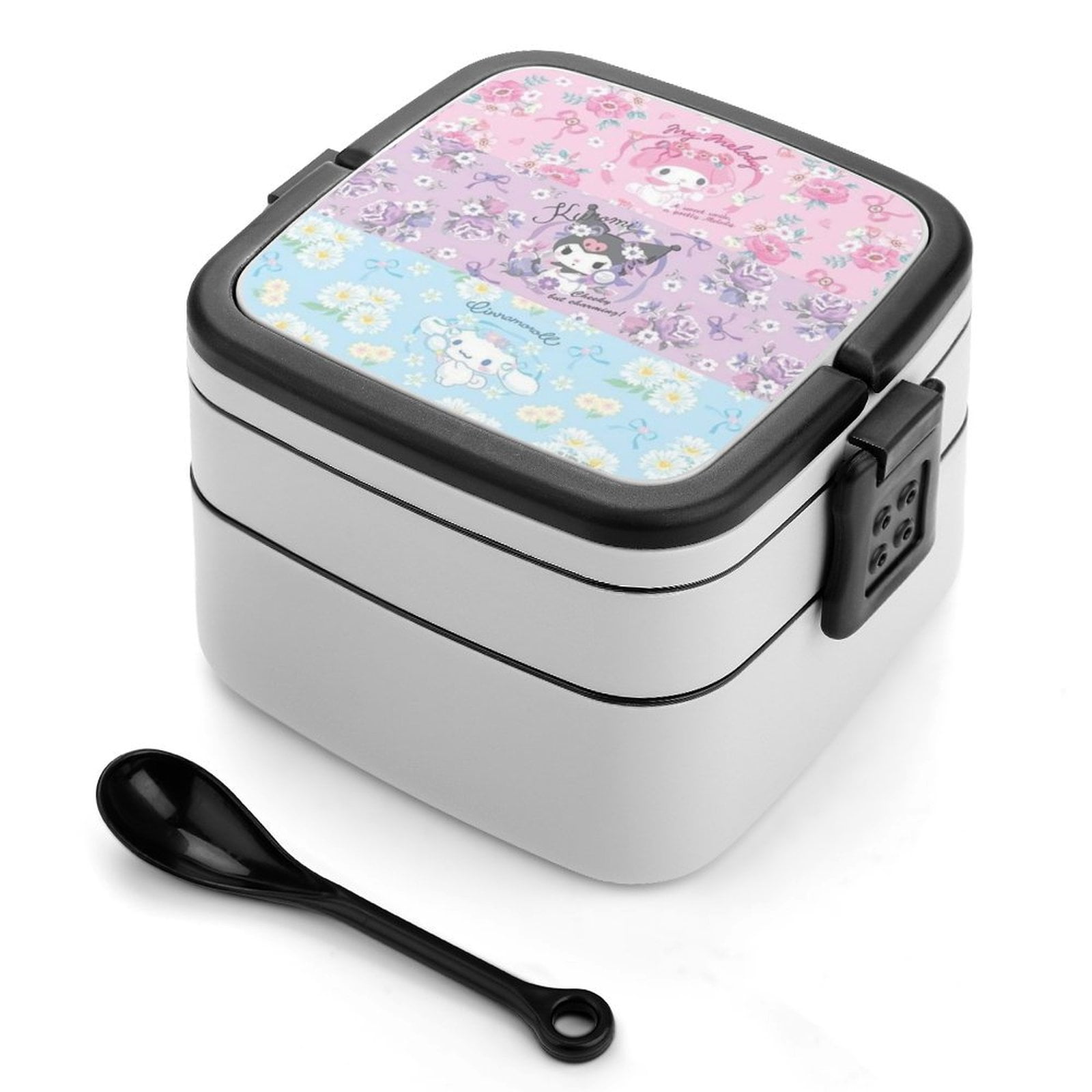 Kuromi Melody Cinnamoroll Reusable Bento Boxes Lunch Box Double Layer ...