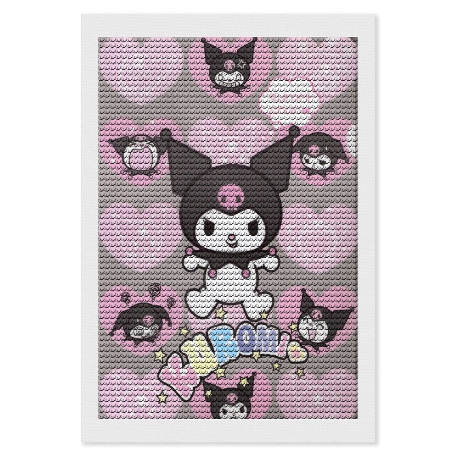 Kuromi And My Melody Diamond Art Kits for Adults 5D Diamond Art Kit Paint by Number for ...