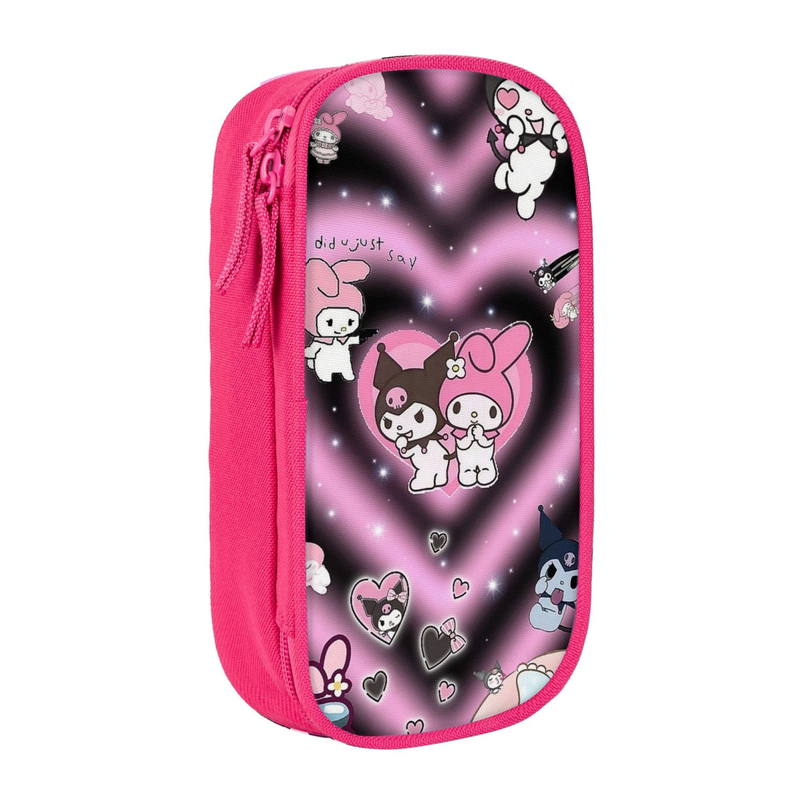 Kuromi And Melody Heart Pencil Case,Pencil Pouch,Extra Big Pencil Bag ...