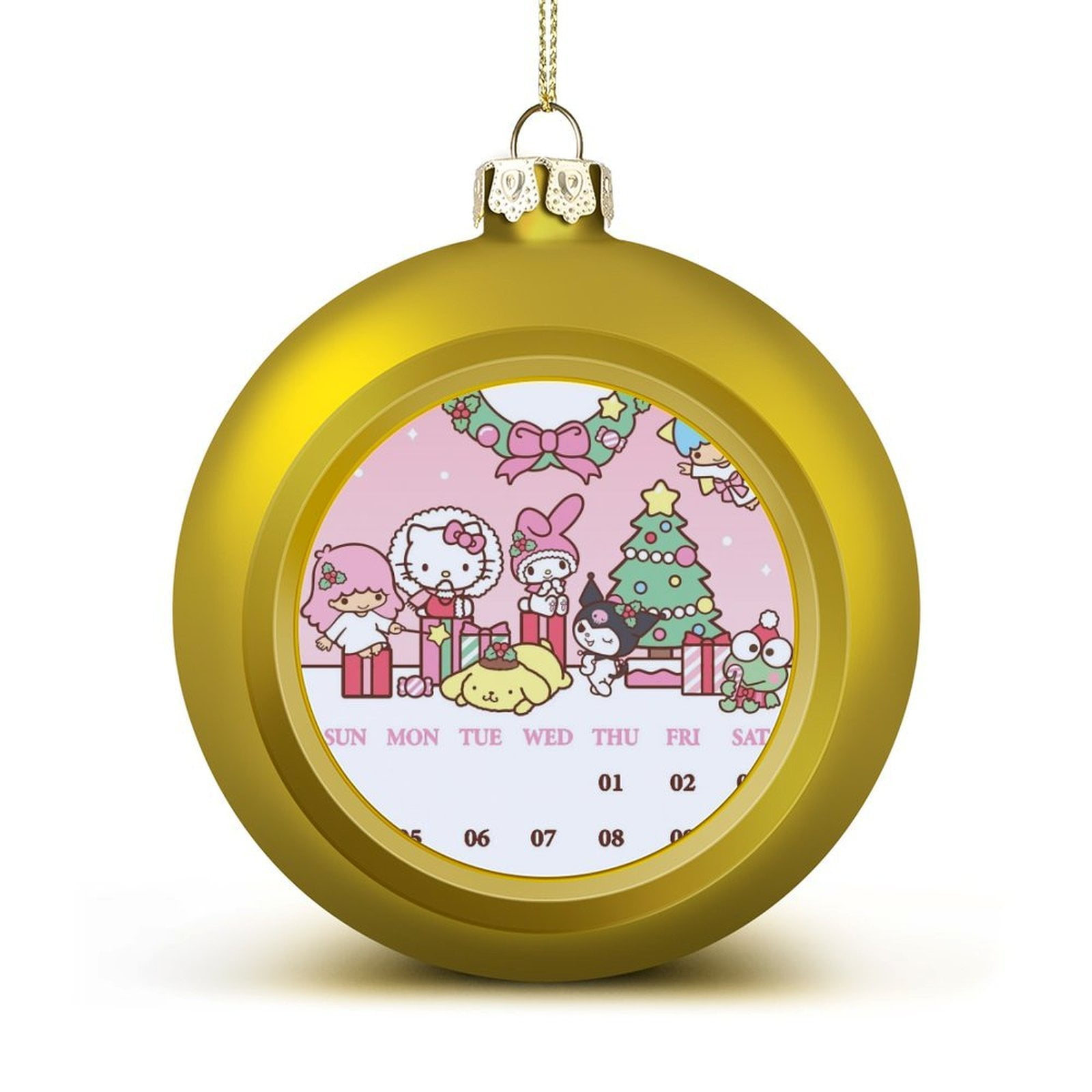 Kuromi Melody Hello-Kitty Cinnamoroll Calendar Christmas Large Ball ...