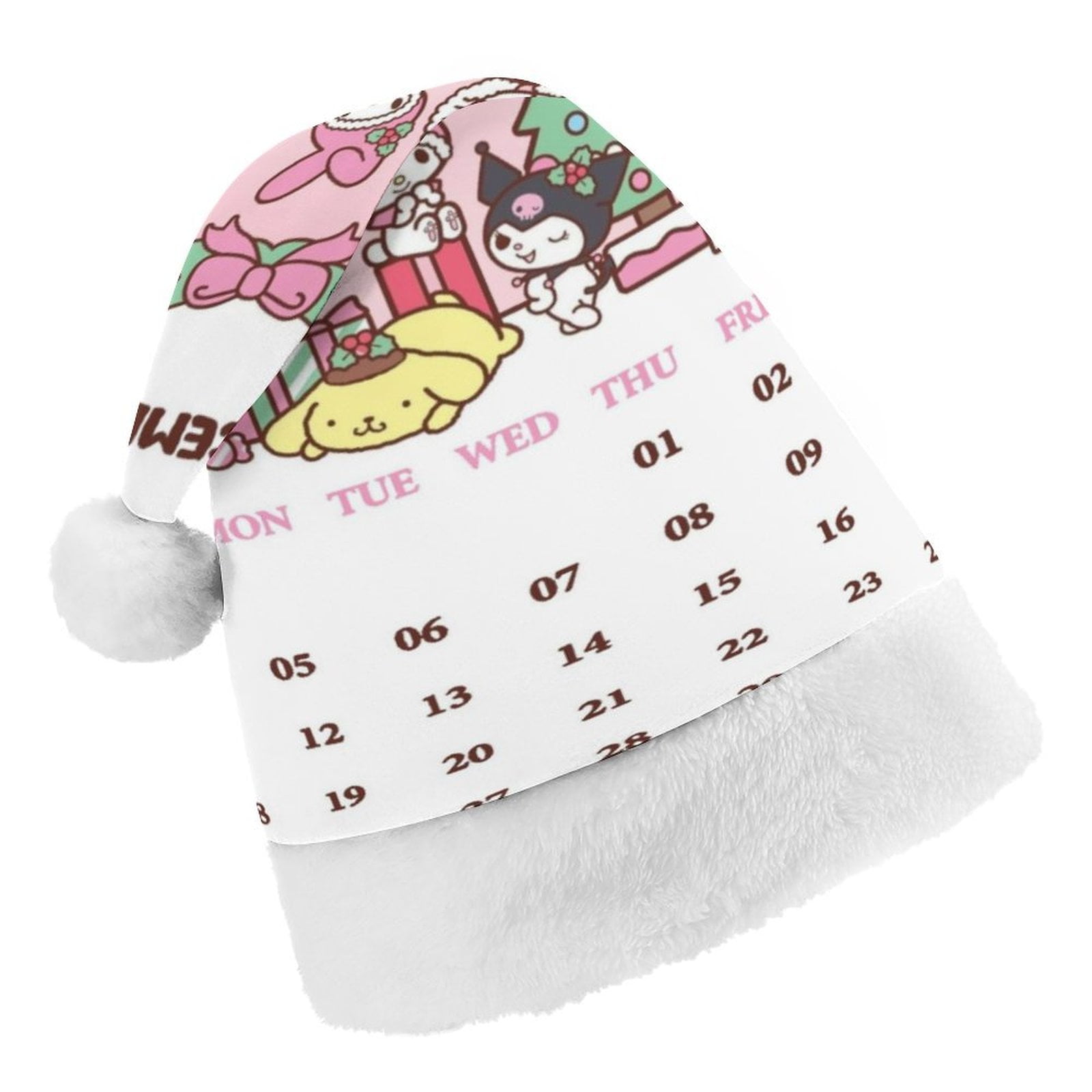 Kuromi Melody Hello-Kitty Cinnamoroll Calendar Santa Hat,Kuromi Melody ...