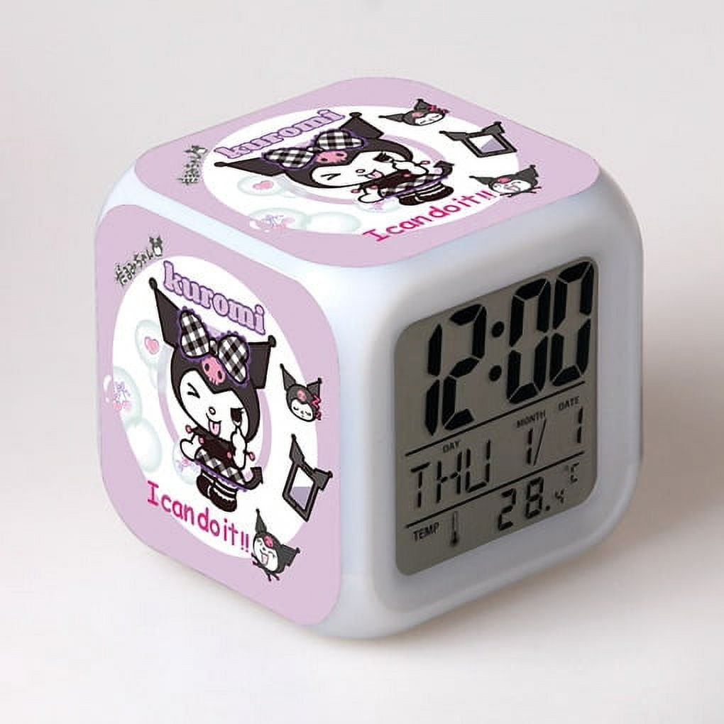 Kuromi Melody Hello Kitty Cinnamoroll Pochacoo Alarm Square Clock ...