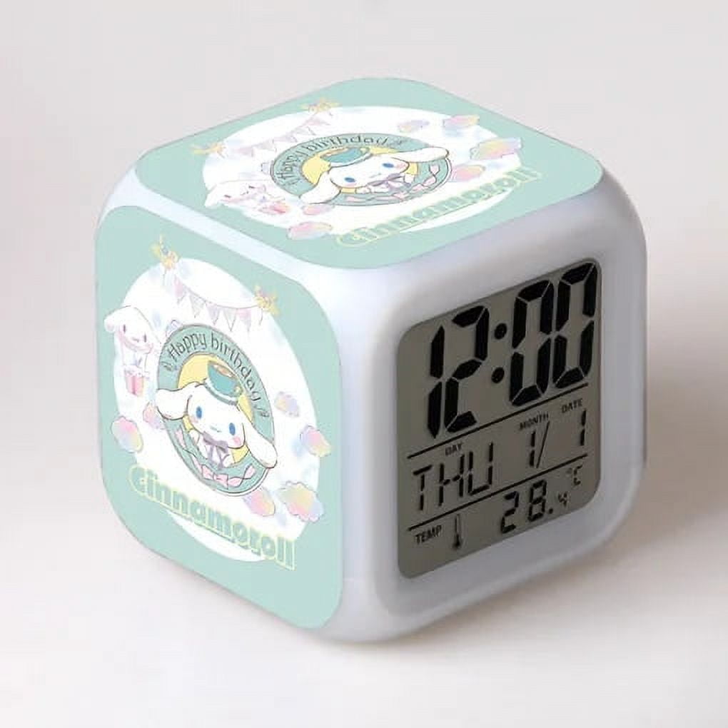 Kuromi Melody Hello Kitty Cinnamoroll Pochacoo Alarm Square Clock ...