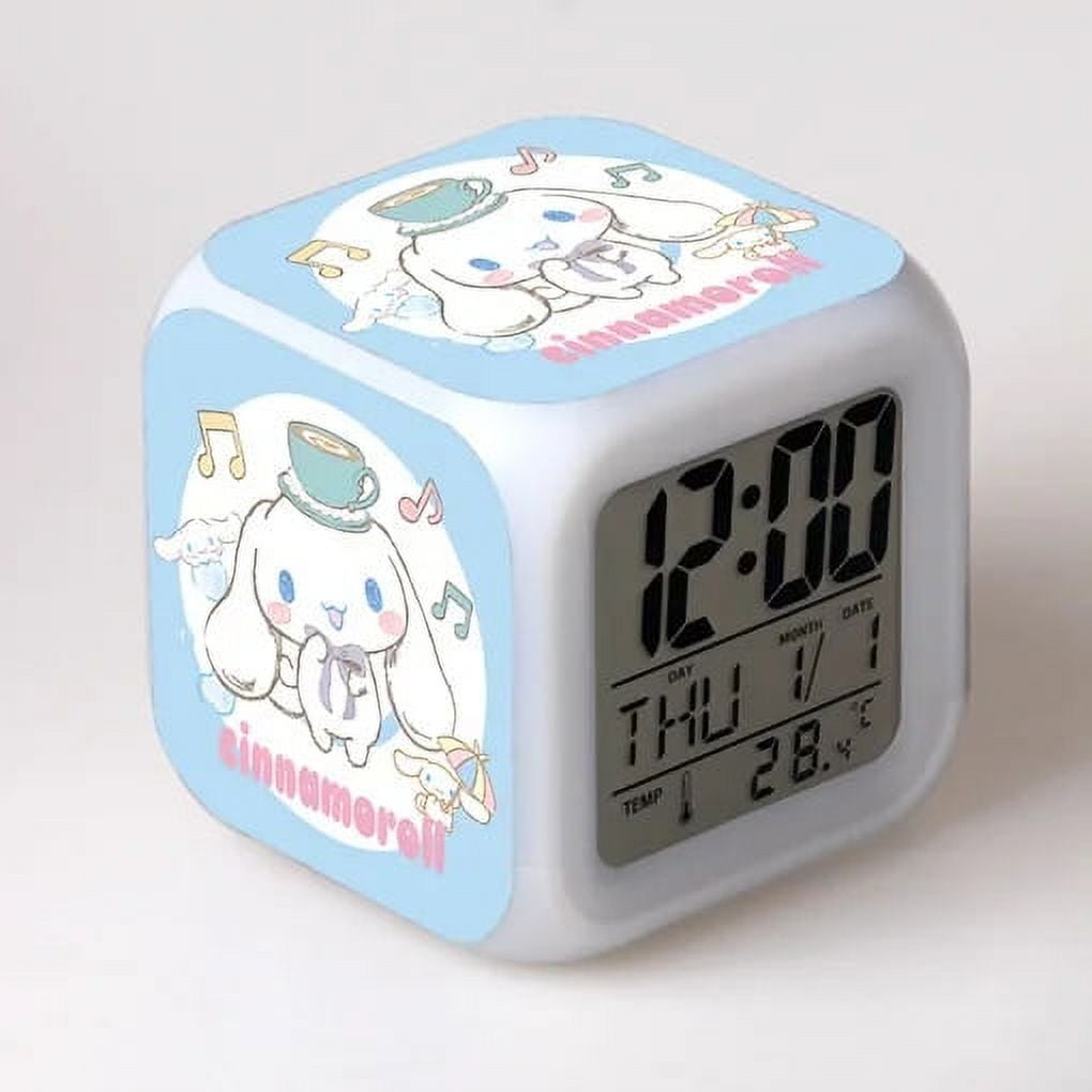 Kuromi Melody Hello Kitty Cinnamoroll Pochacoo Alarm Square Clock ...