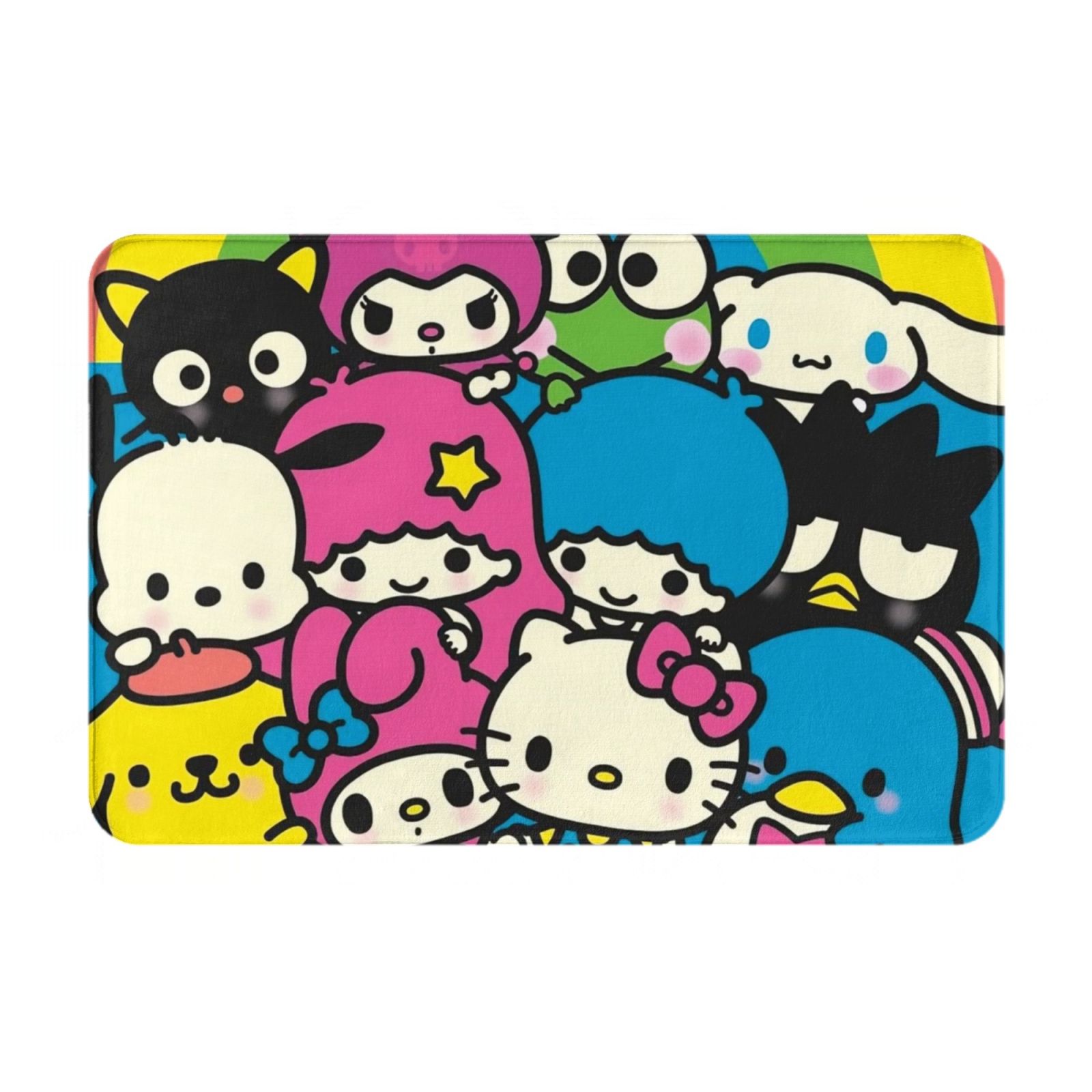 Kuromi Melody Hello-Kitty And Friends Neon Bathroom Rugs,Bath Mat,Super ...