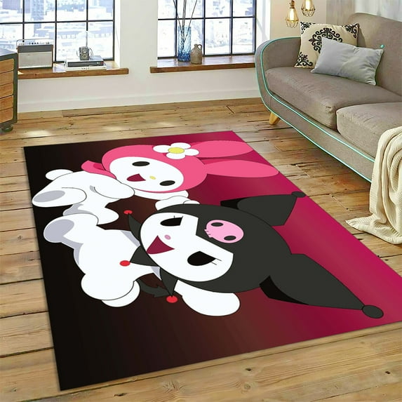 Kuromi Melody Sanrio Cartoon Carpet for Bedroom Living Room Home ...