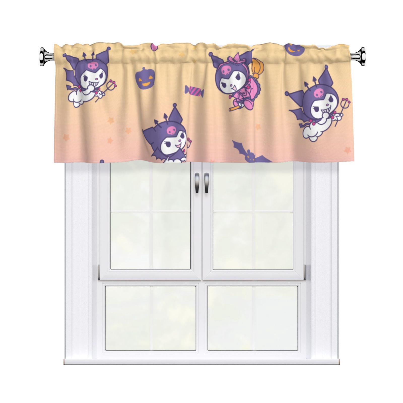 Kuromi and My Melody Valance for Windows, Curtains Valances Rod Pocket ...