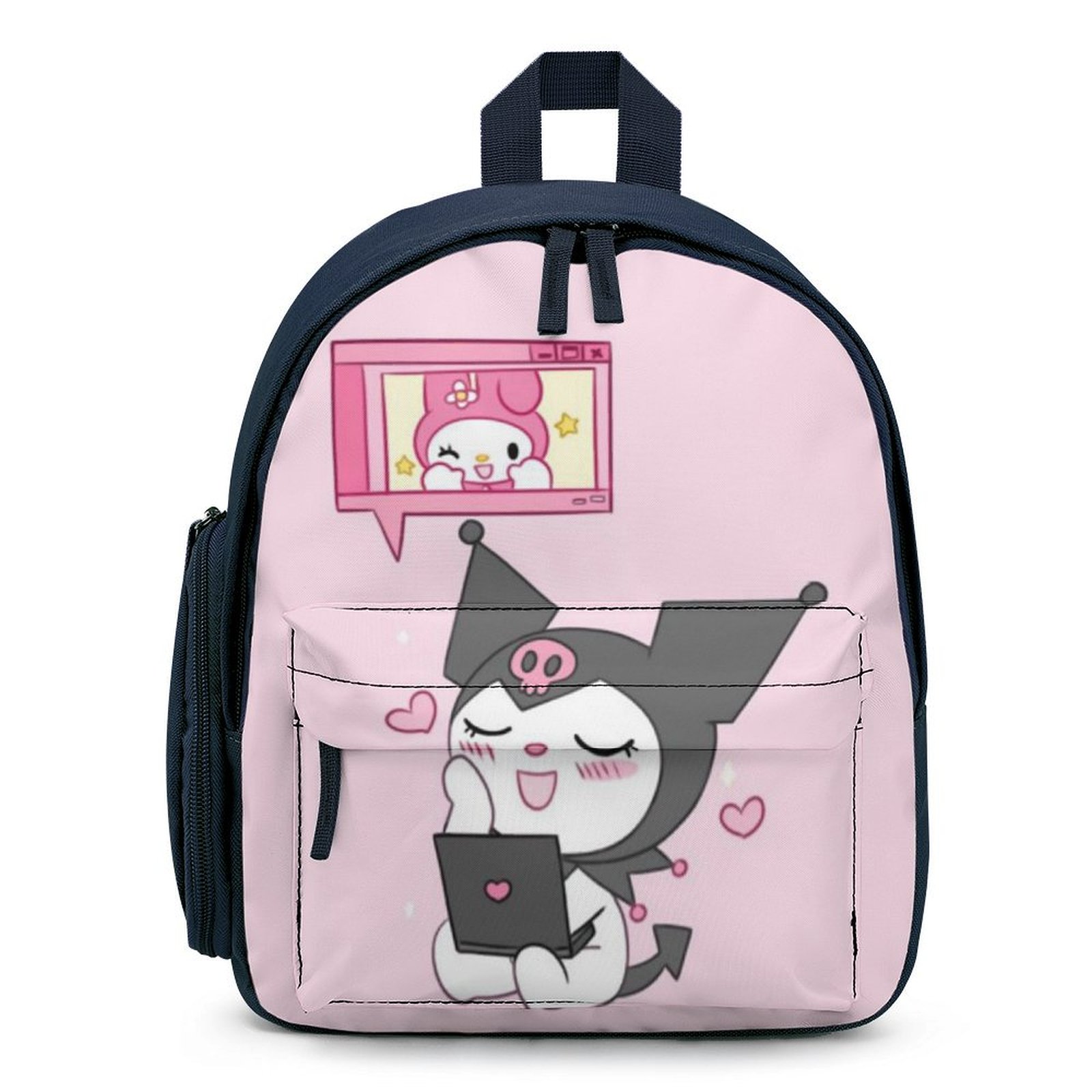 Kuromi Mini Backpack Lightweight Rucksack Print Casual Daypack Shoulder ...