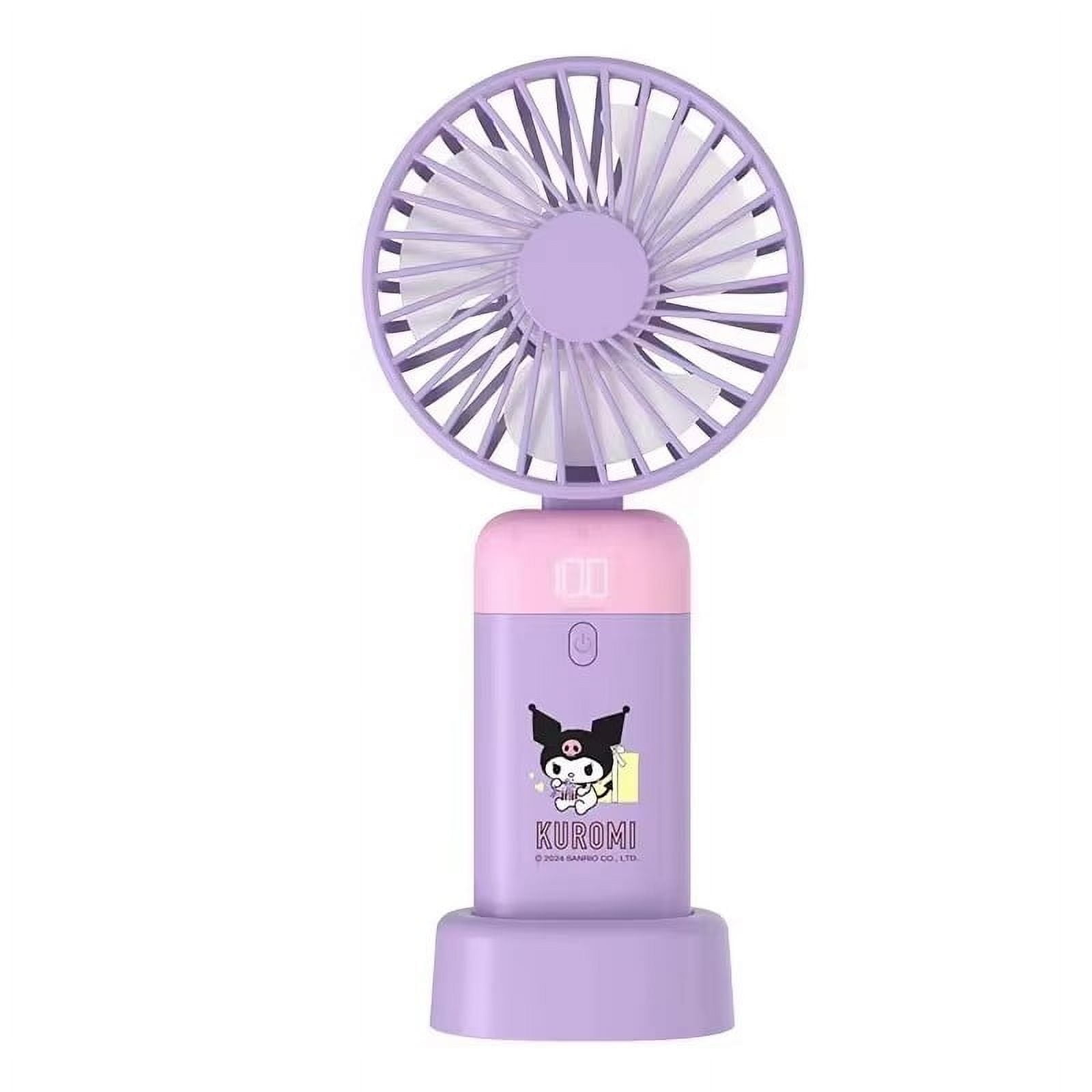 Kuromi Mini Portable Handheld Fan HelloKitty Rechargeable Foldable Fan ...
