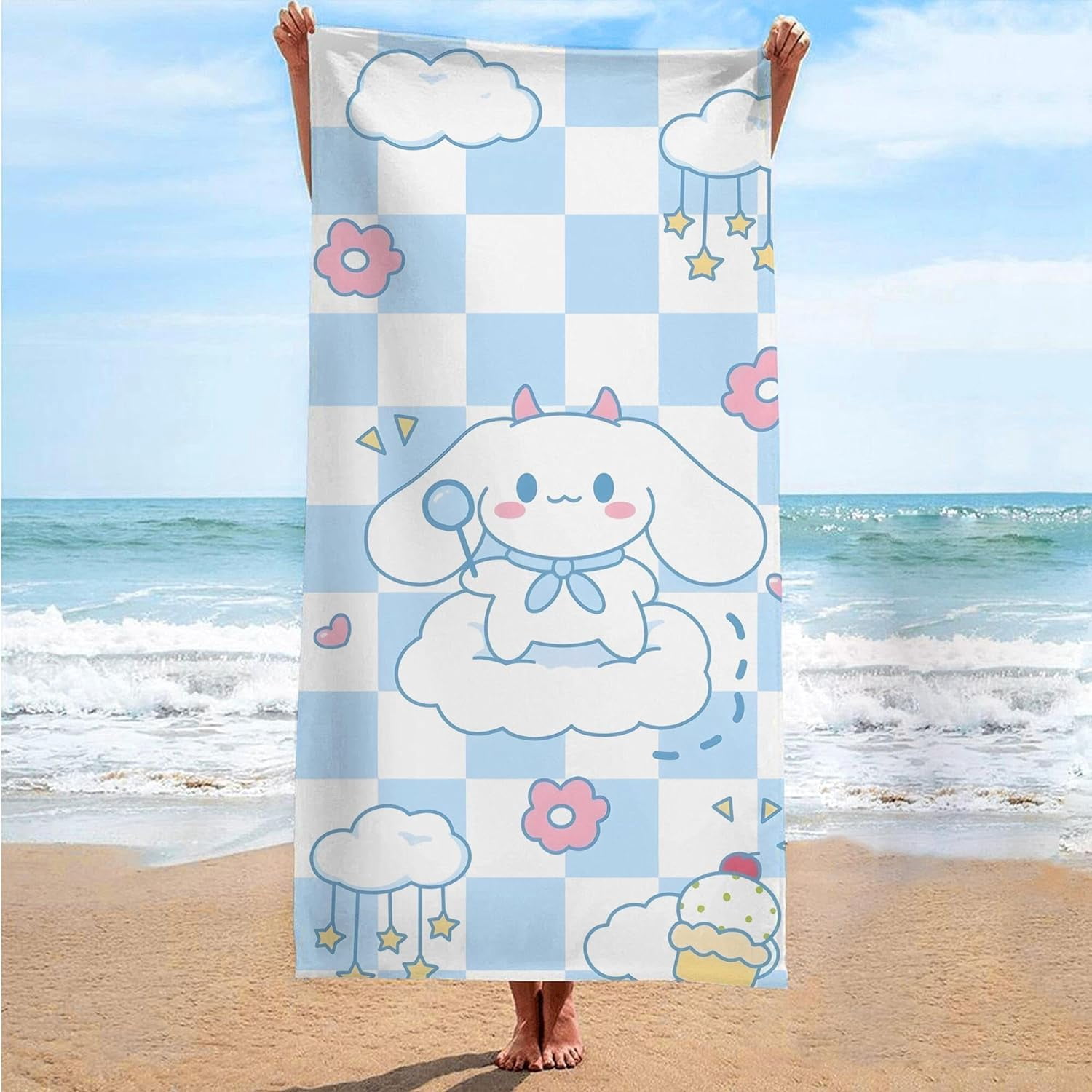Kuromi My Melody Cartoon Beach Towel Beach Towel Quick-Drying Towel ...