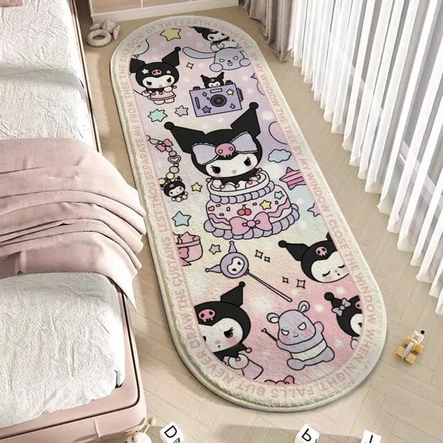 Kuromi My Melody Cartoon Carpet Kawaii Home Soft Fur Rugs Children ...