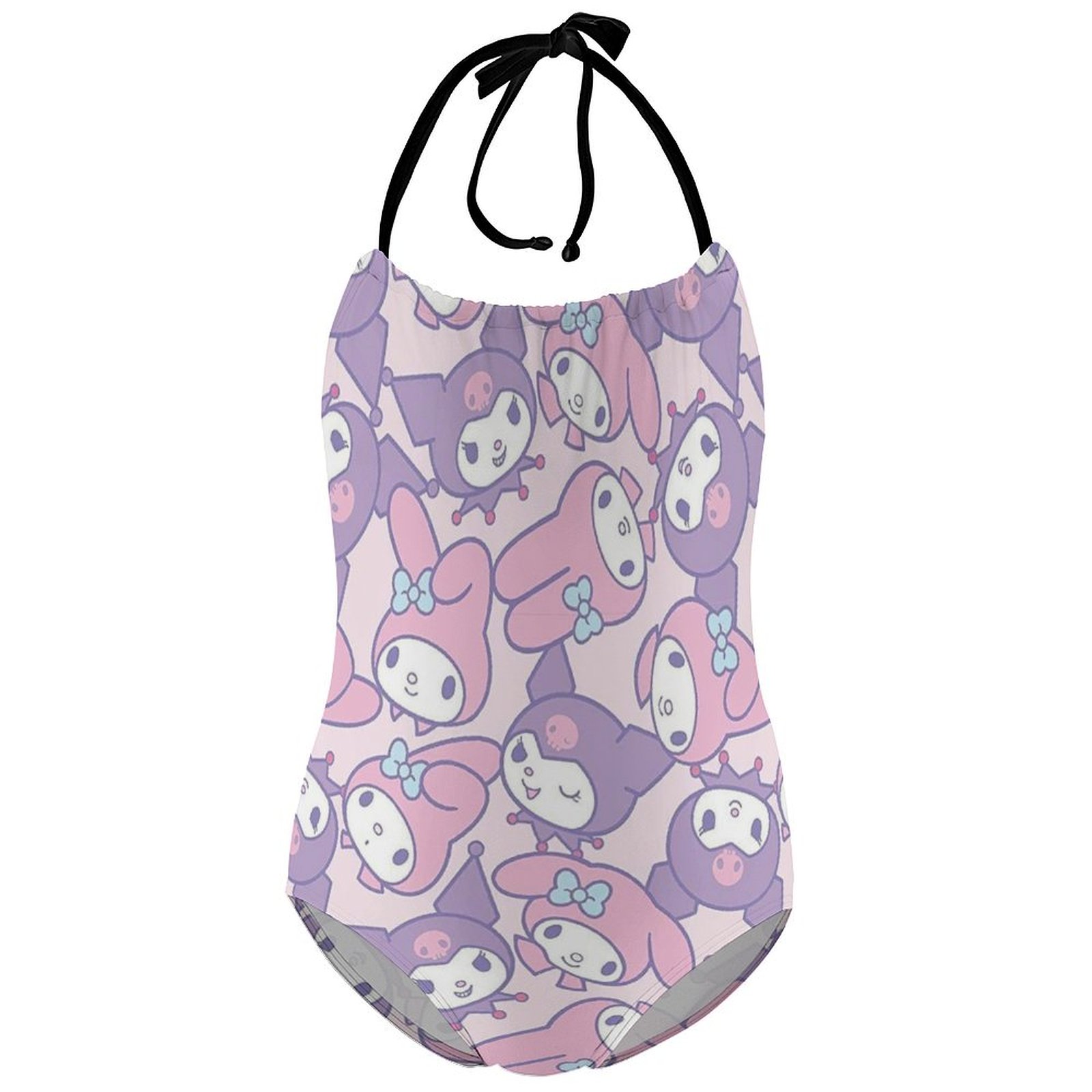 Kuromi & My Melody Girls One Piece Swimsuit Quick Dry Swimwear Print ...