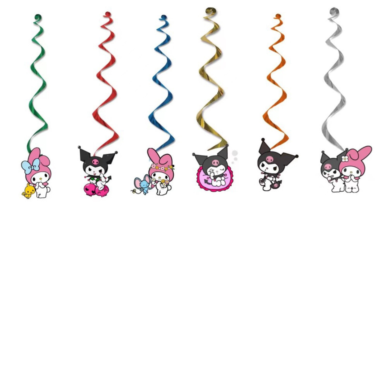Kuromi My Melody Heart Garland Banner 2025 6PC Heart Garland Banner ...